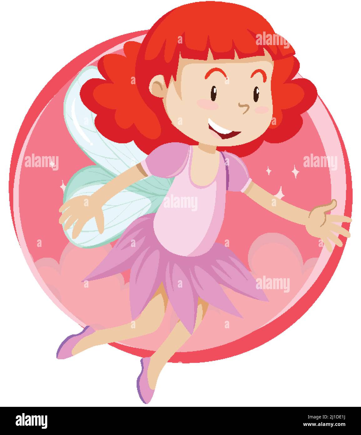 Fantasy angel character on white background illustration Stock Vector ...