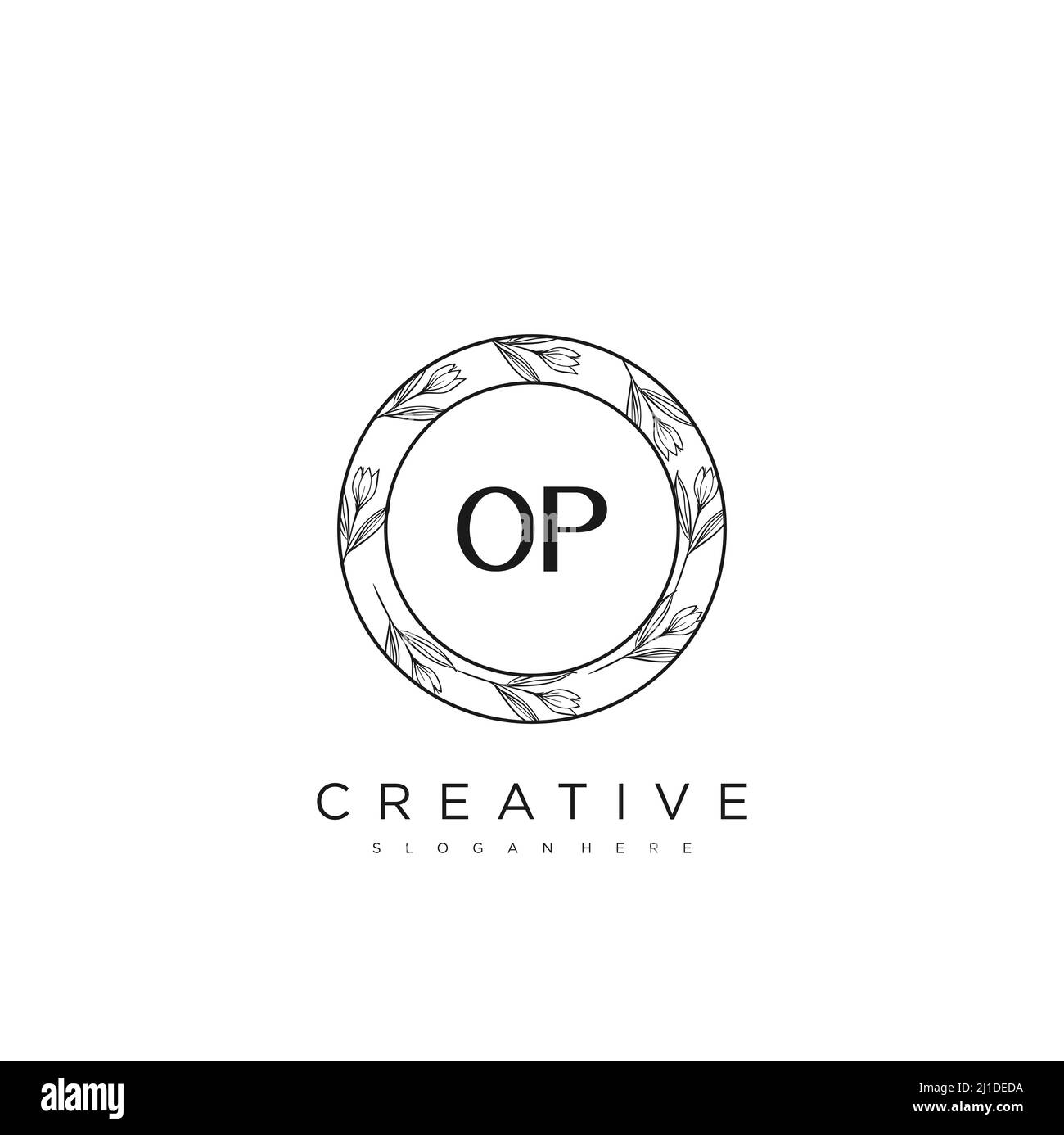 OP Initial Letter Flower Logo Template Vector premium vector Stock ...