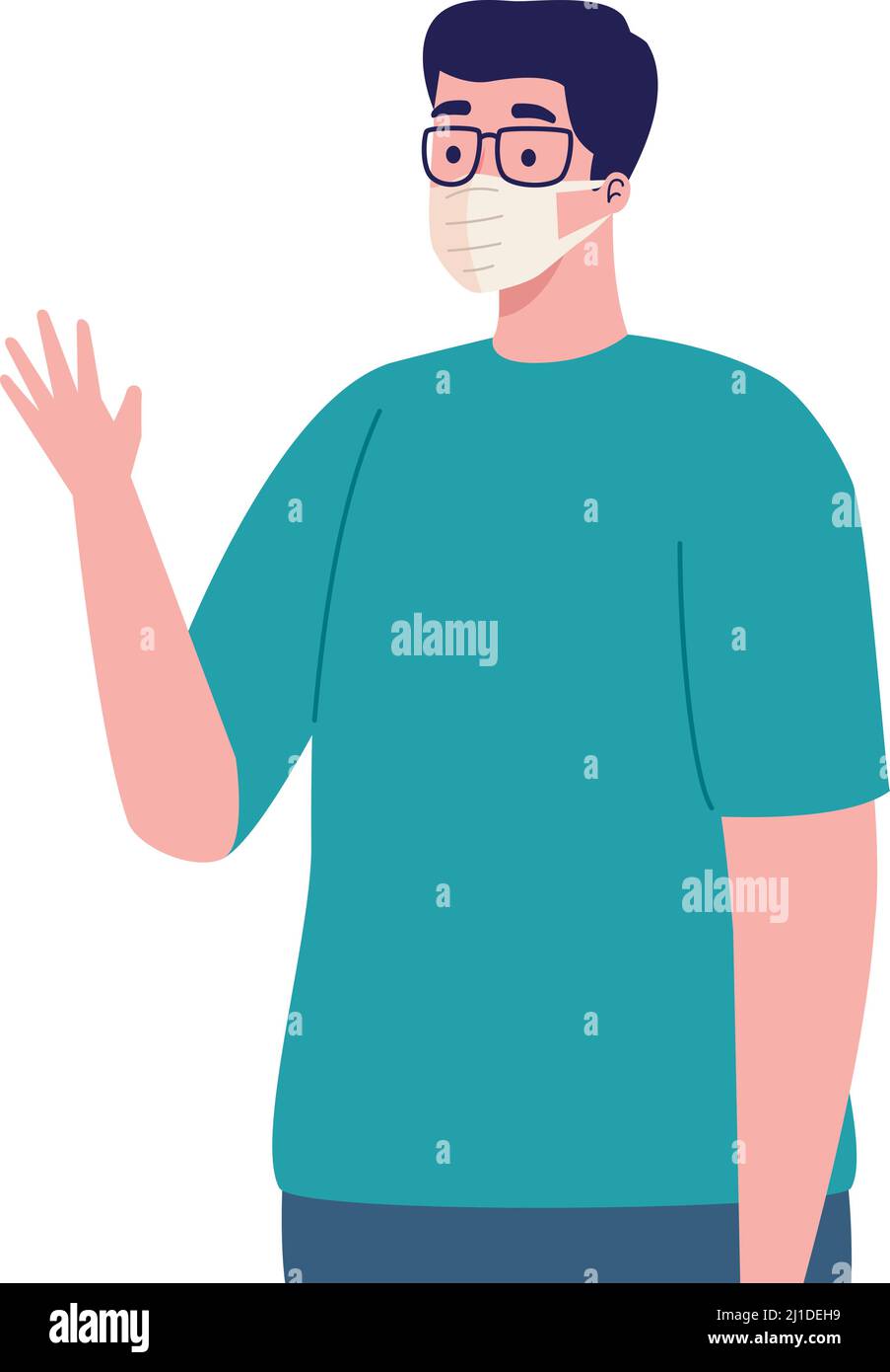 young man wearing medical mask Stock Vector Image & Art - Alamy