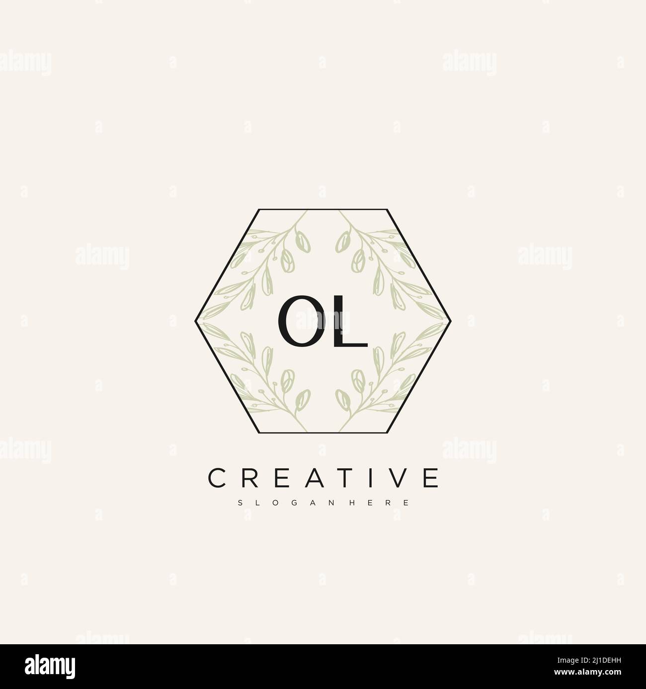 OL Initial Letter Flower Logo Template Vector premium vector Stock ...