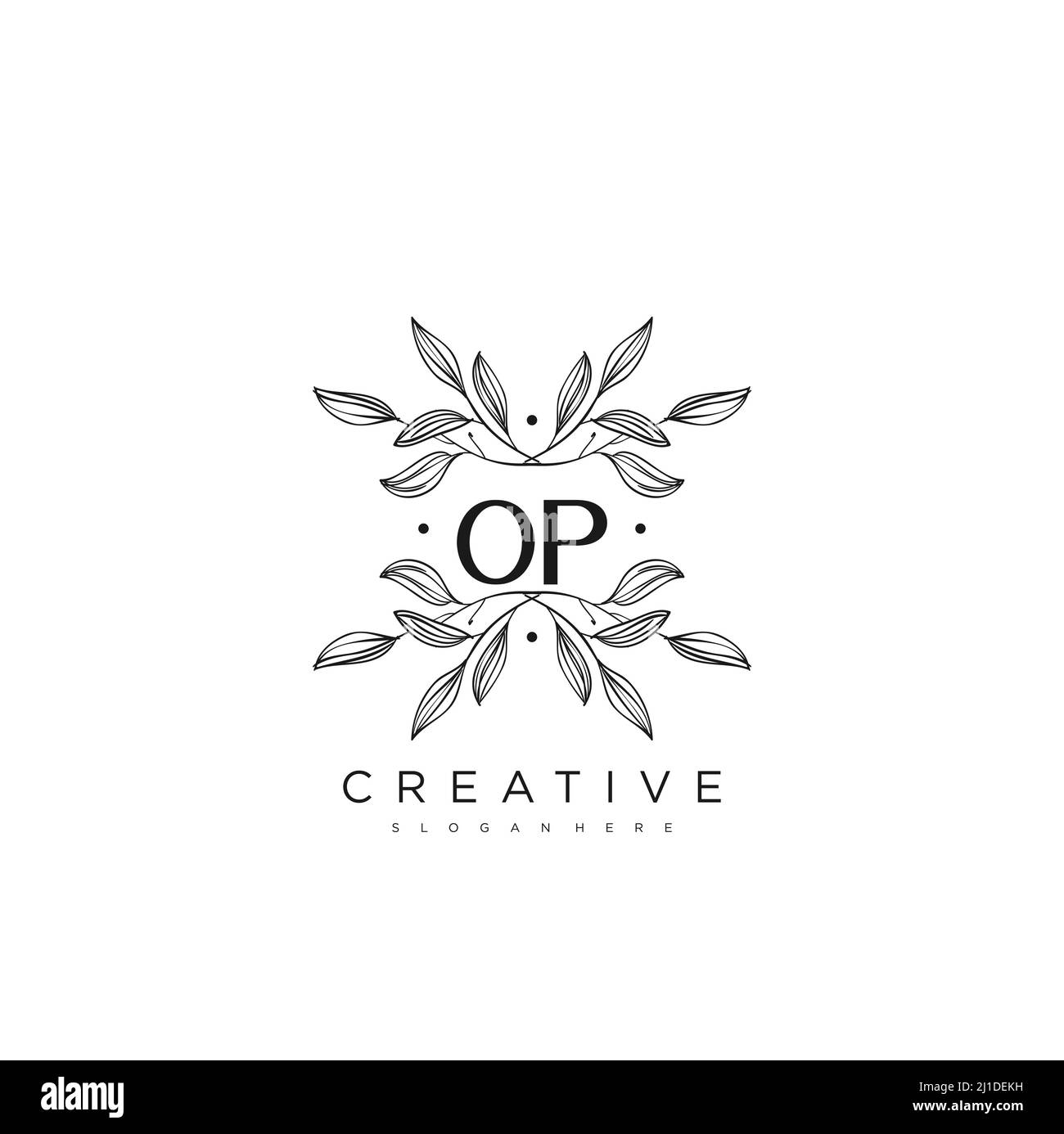 OP Initial Letter Flower Logo Template Vector premium vector Stock ...