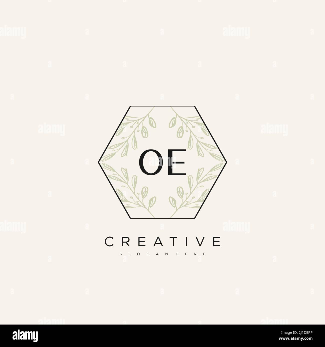 OE Initial Letter Flower Logo Template Vector premium vector Stock ...