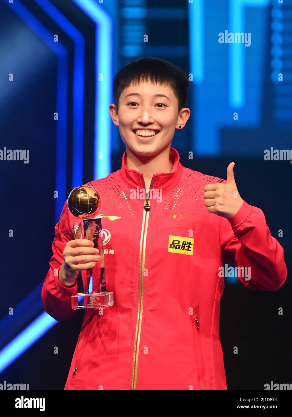 Doha, Qatar. 24th Mar, 2022. Fan Siqi of China poses for photo during ...