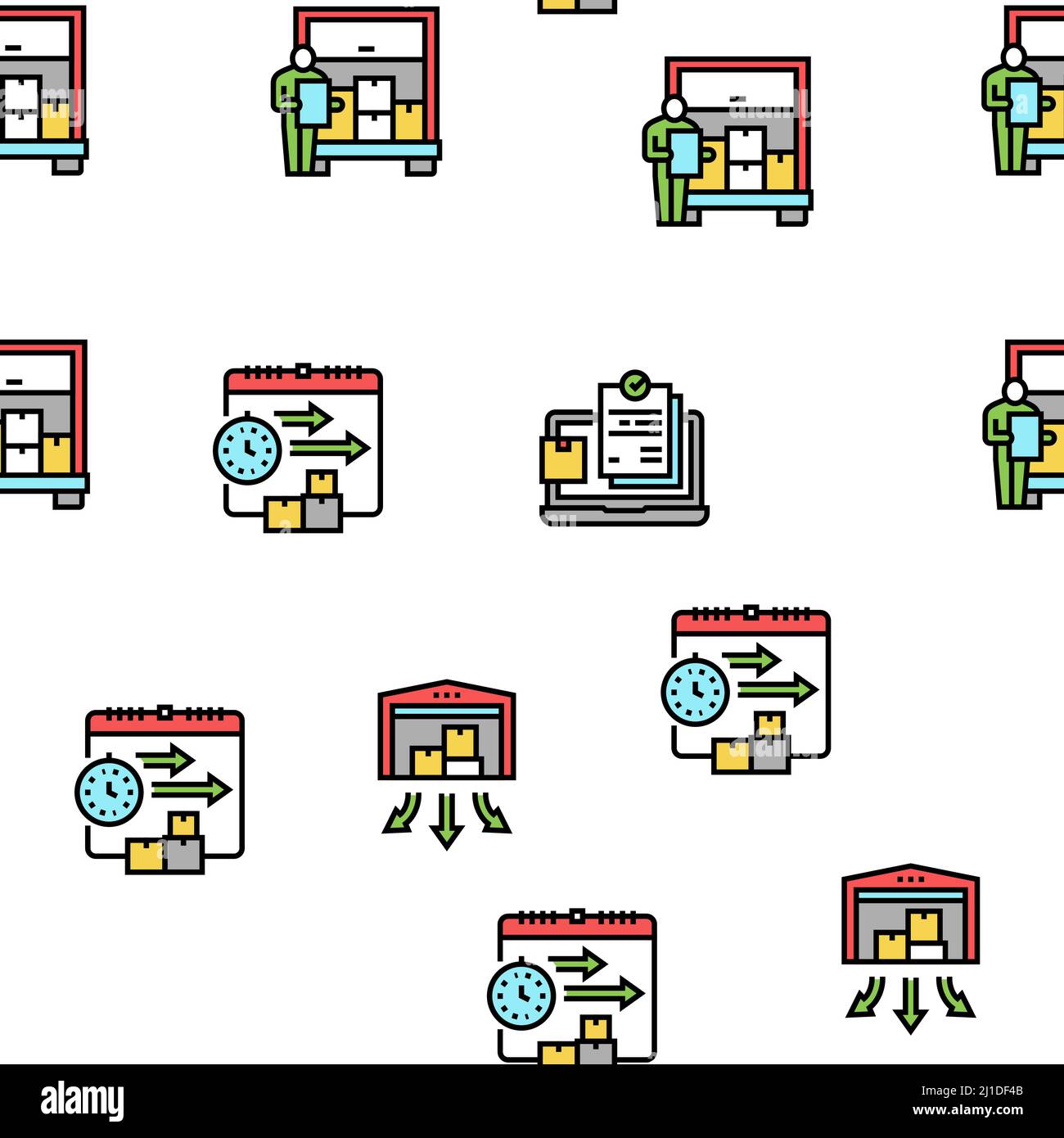 Procurement Process Vector Seamless Pattern Stock Vector Image & Art ...