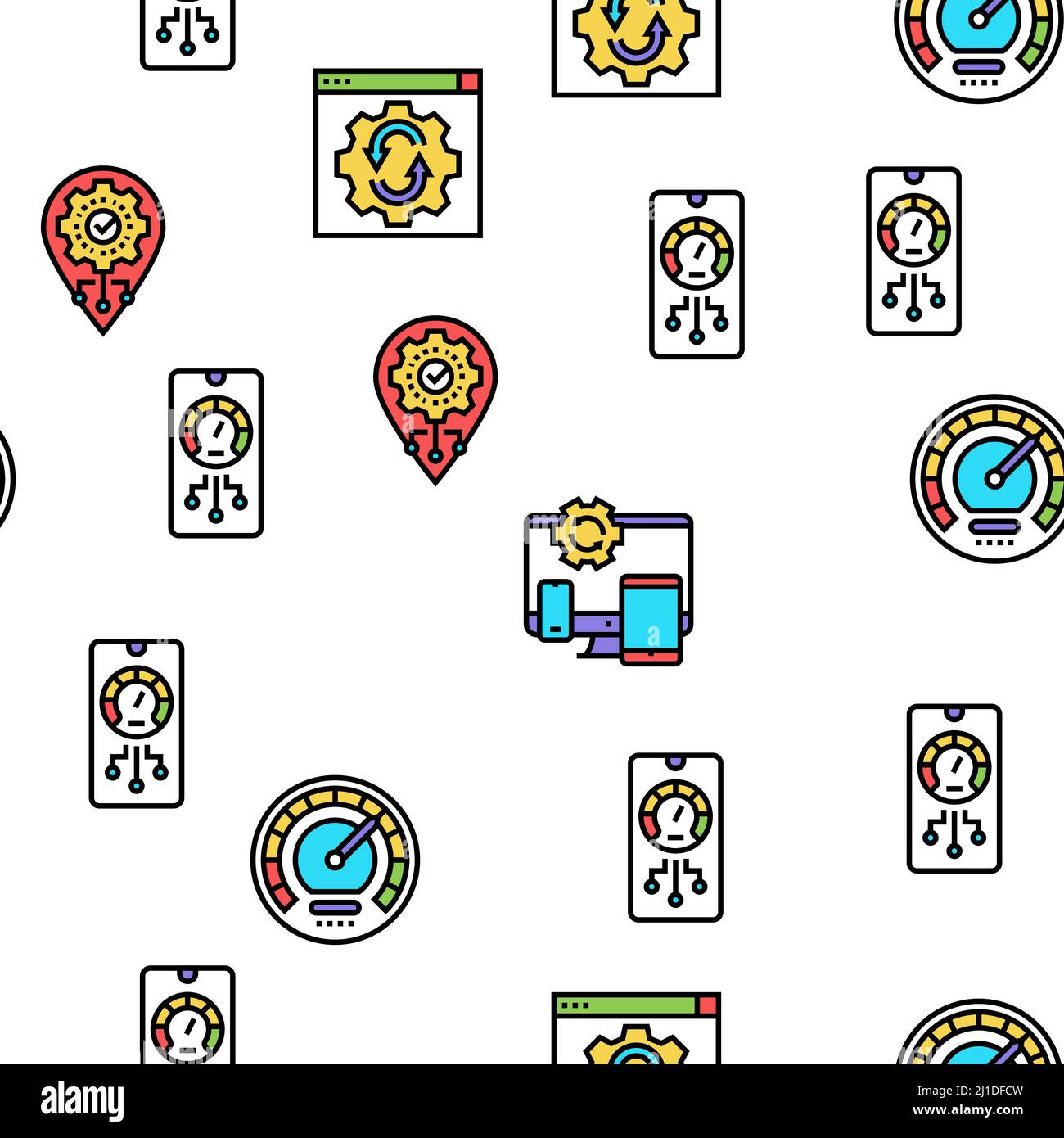 Optimize Operations Vector Seamless Pattern Stock Vector Image & Art - Alamy