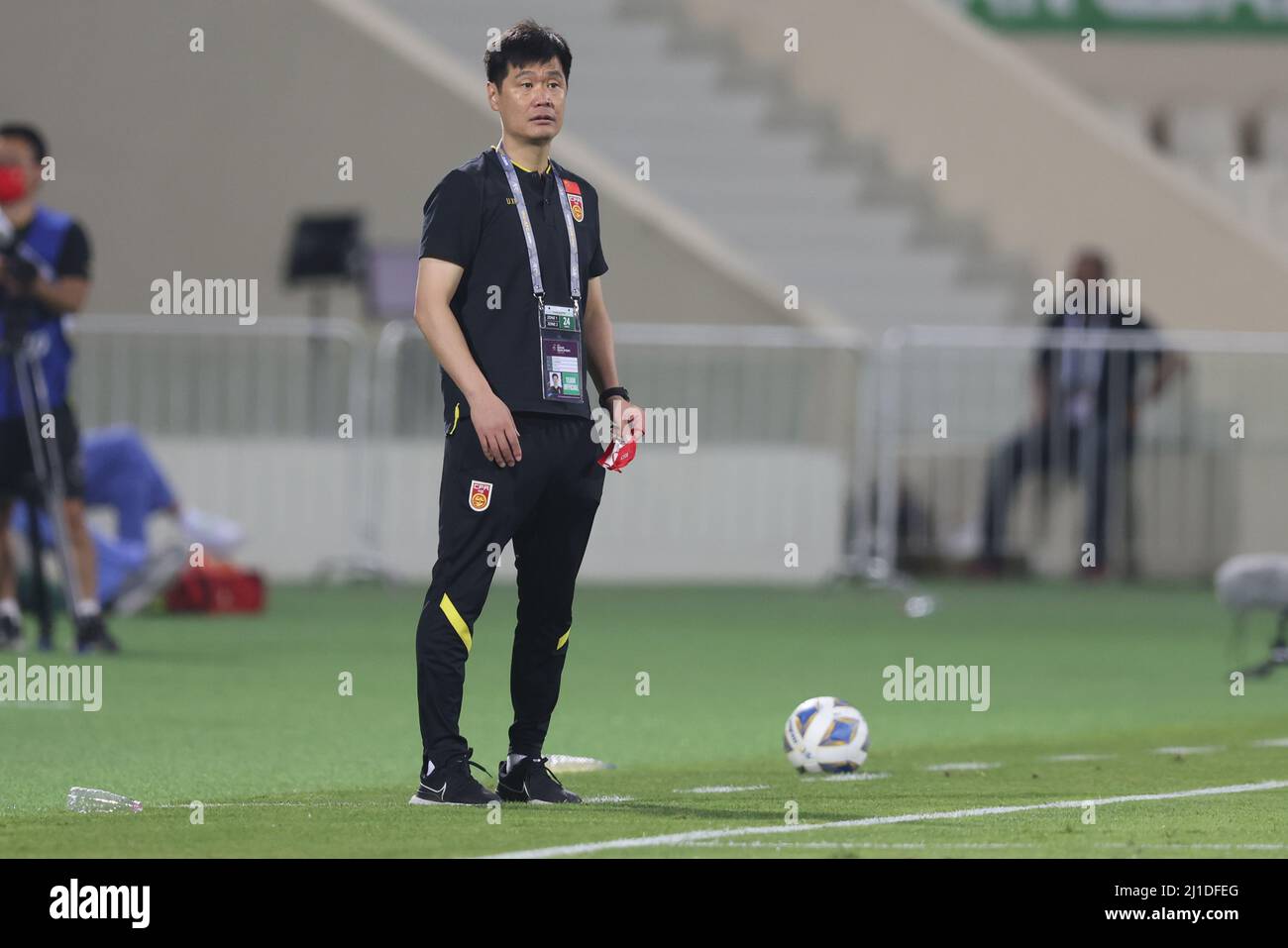 Sharjah, United Arab Emirates. 24th Mar, 2022. Head coach Li Xiaopeng ...