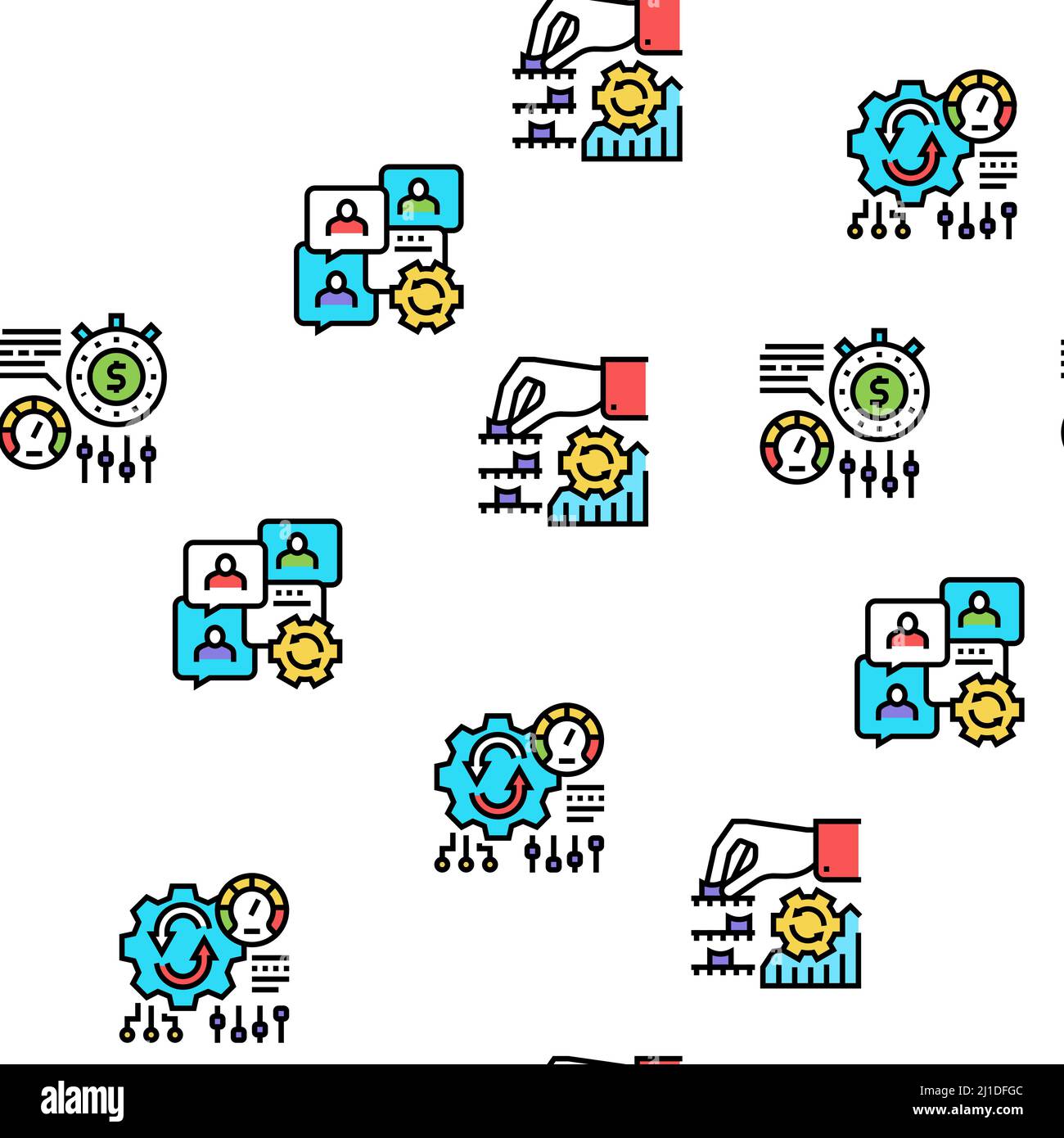 Optimize Operations Vector Seamless Pattern Stock Vector Image & Art - Alamy