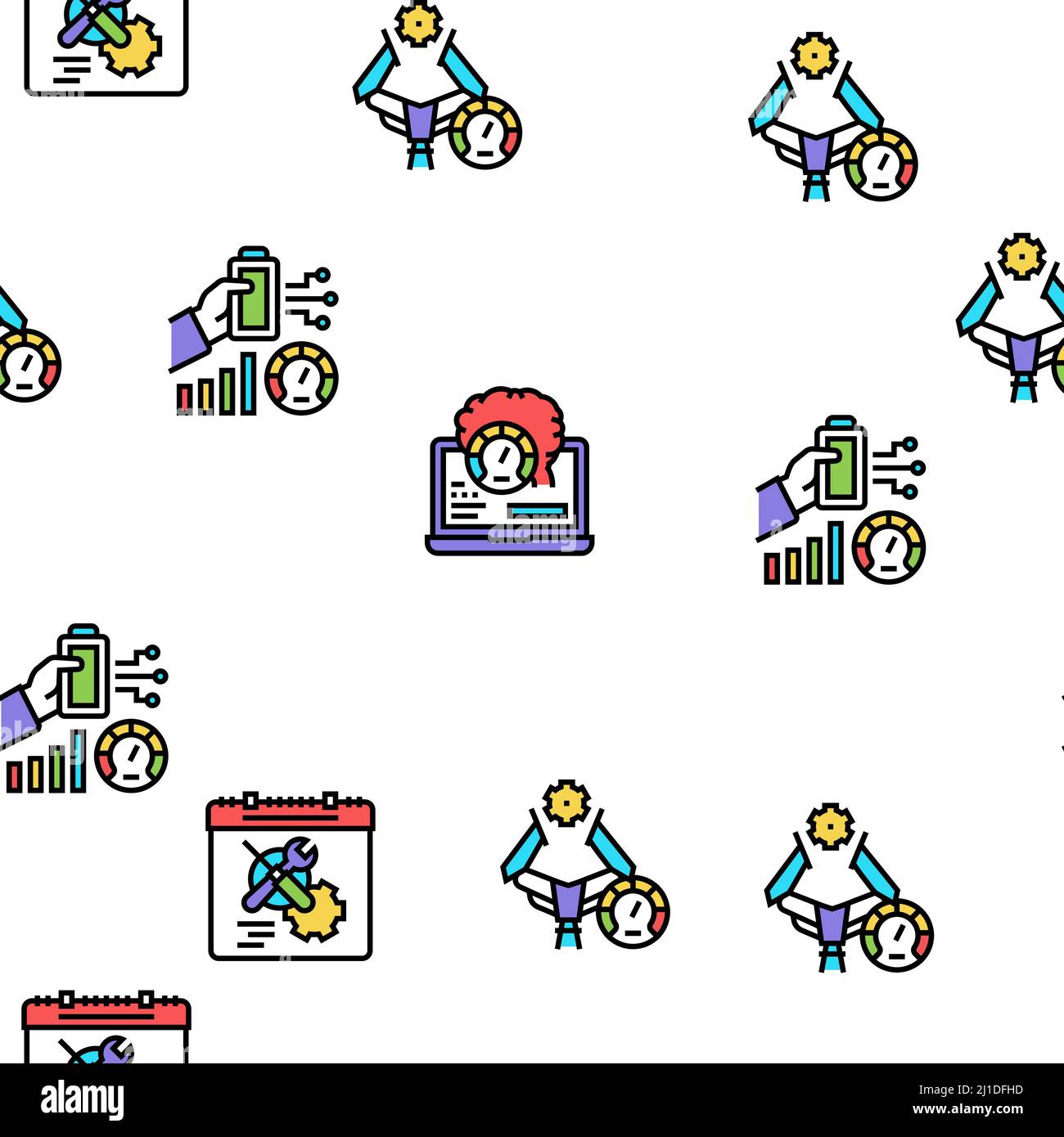 Optimize Operations Vector Seamless Pattern Stock Vector Image & Art - Alamy