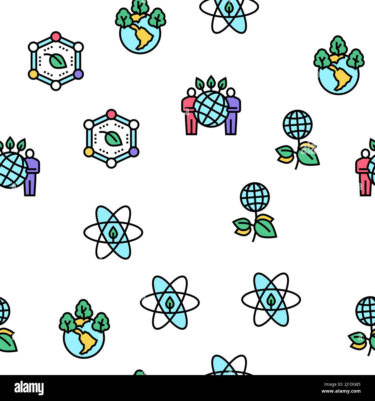 Ecosystem Environment Vector Seamless Pattern Stock Vector Image & Art ...