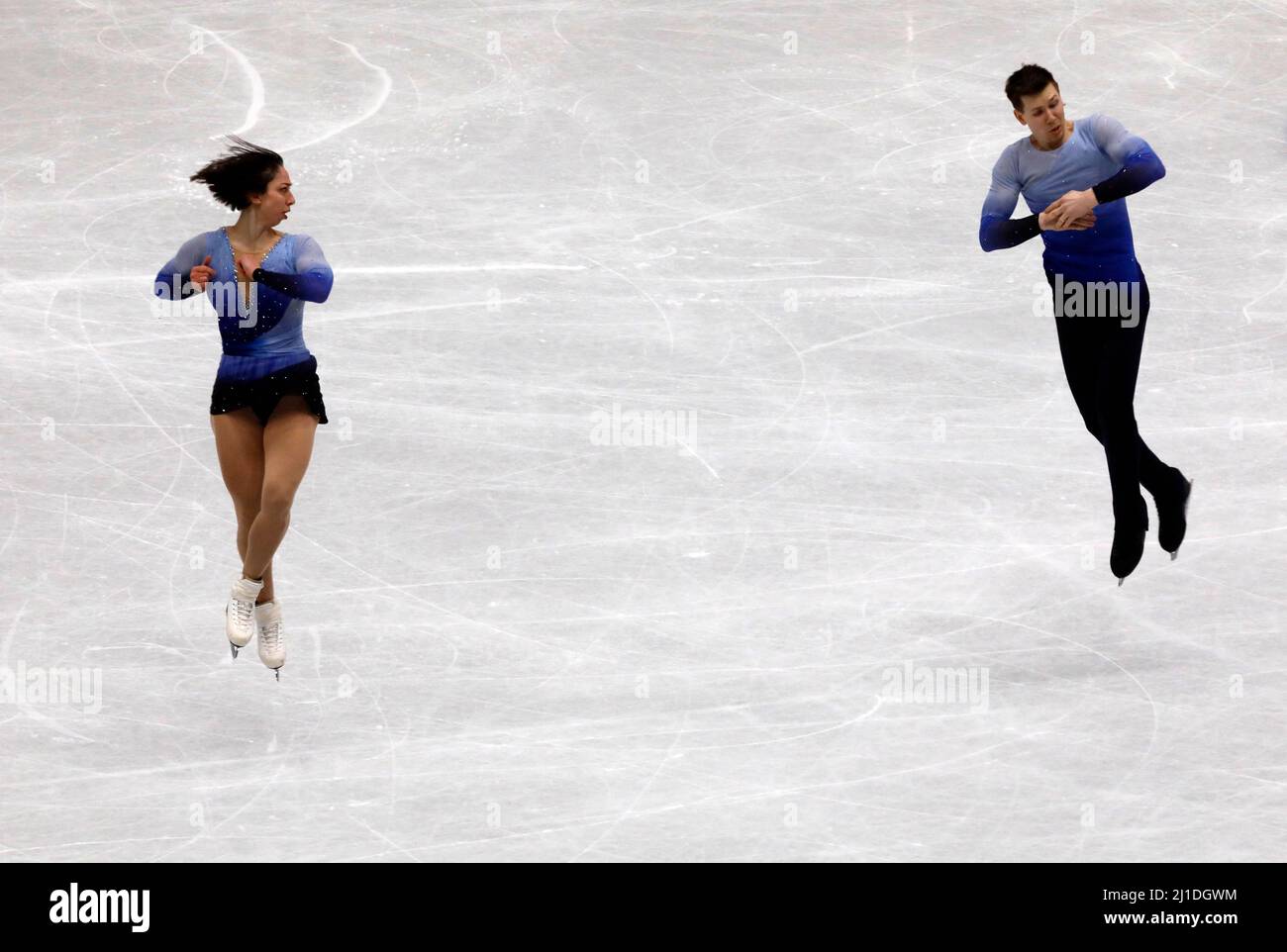 Montpellier, France. 24th Mar, 2022. the french Camille and Pavel ...