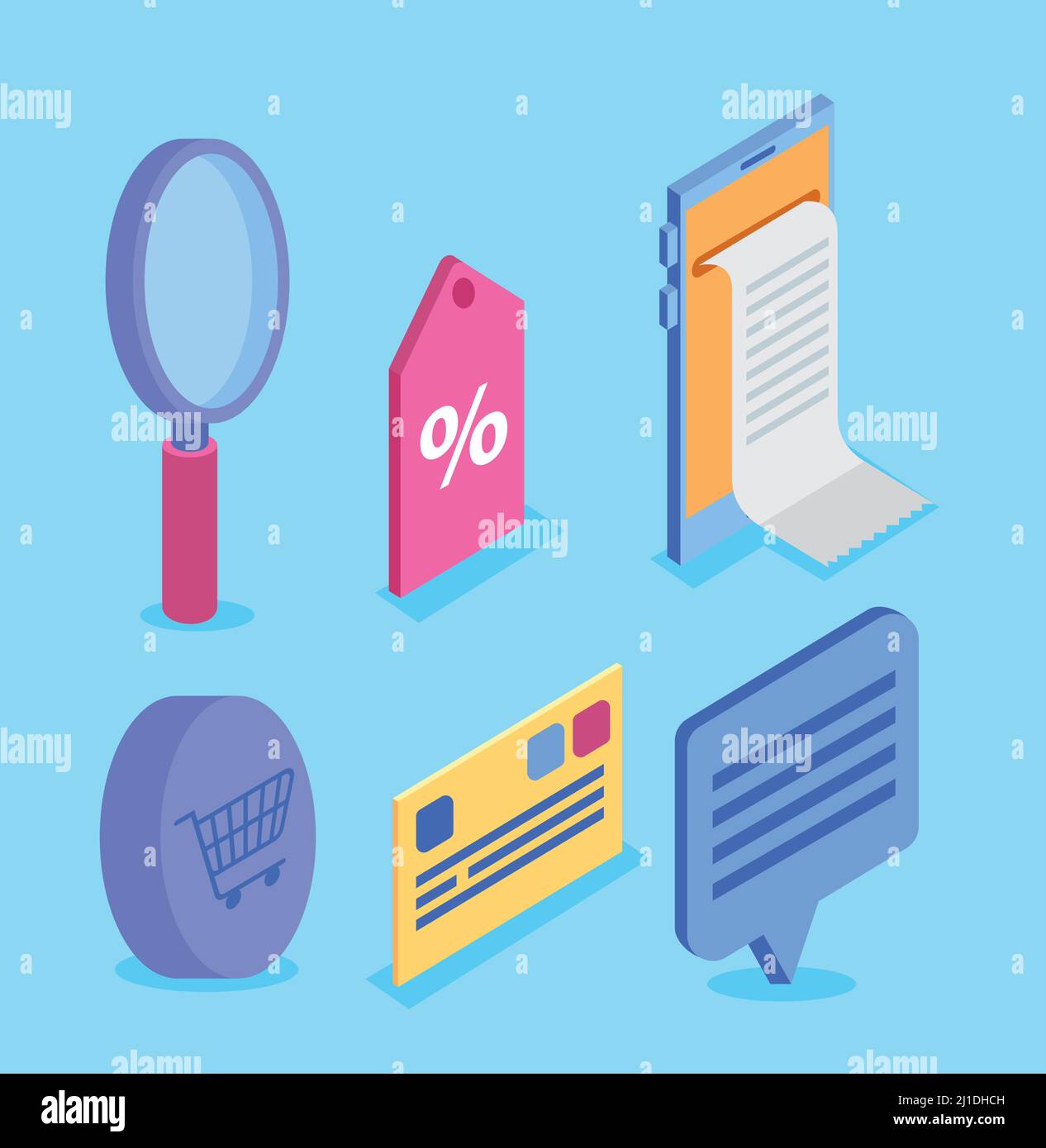 six isometric sale icons Stock Vector Image & Art - Alamy
