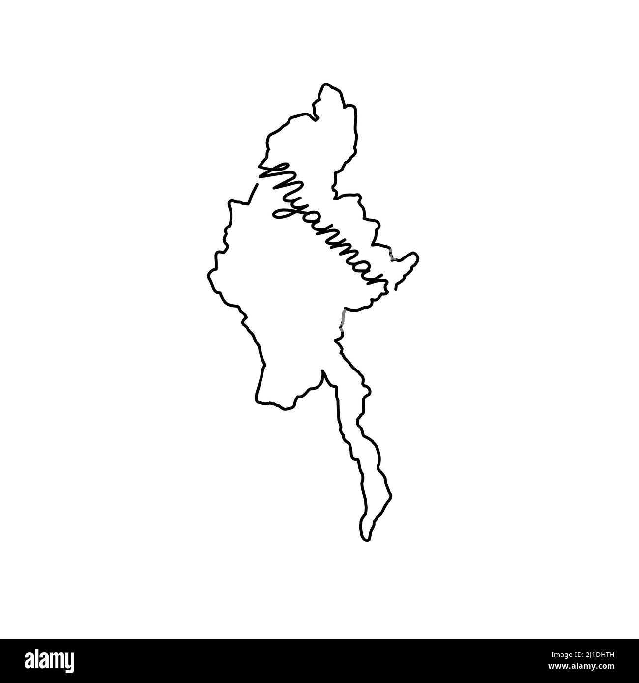 Map of myanmar Black and White Stock Photos & Images - Alamy