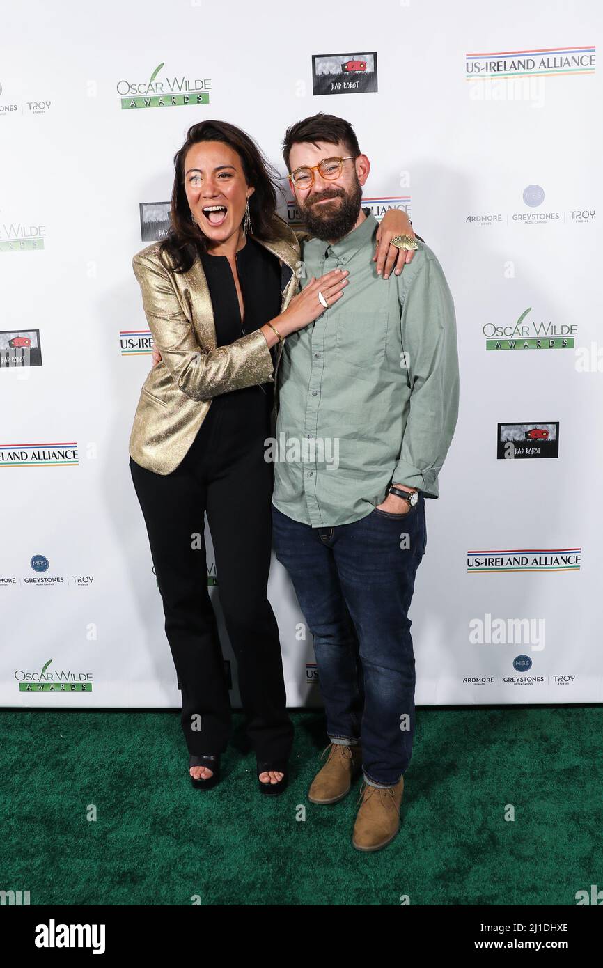 Los Angeles, USA. 24th Mar, 2022. Lisa Joy and Wes Humphrey arrive at ...
