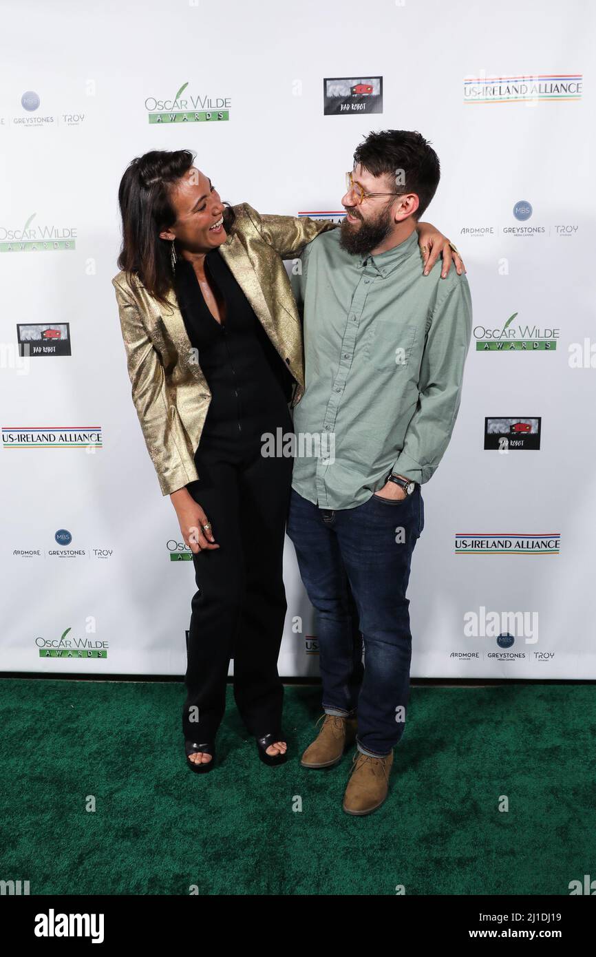 Los Angeles, USA. 24th Mar, 2022. Lisa Joy and Wes Humphrey arrive at ...