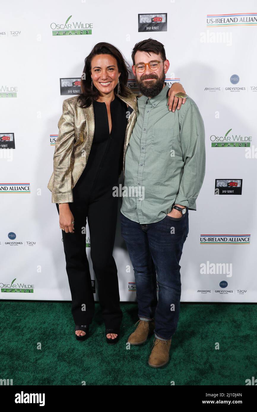 Los Angeles, USA. 24th Mar, 2022. Lisa Joy and Wes Humphrey arrive at ...