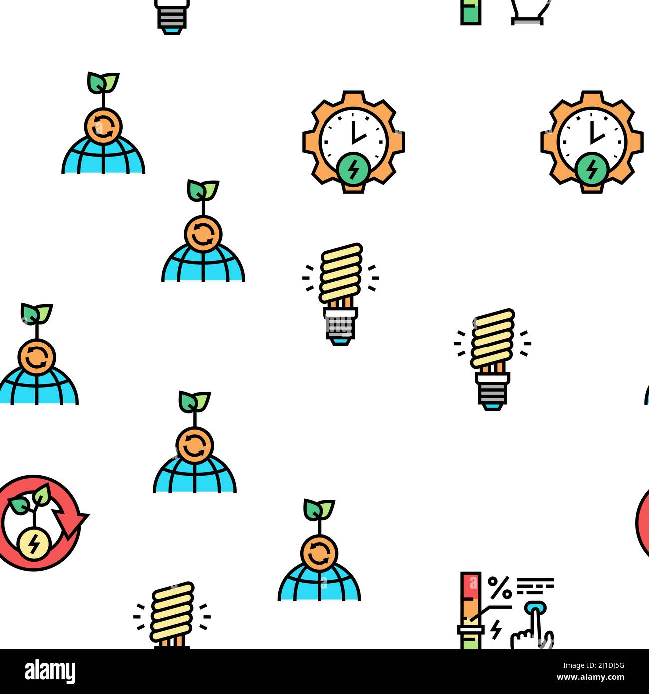 Energy Saving Tool Vector Seamless Pattern Stock Vector Image & Art - Alamy