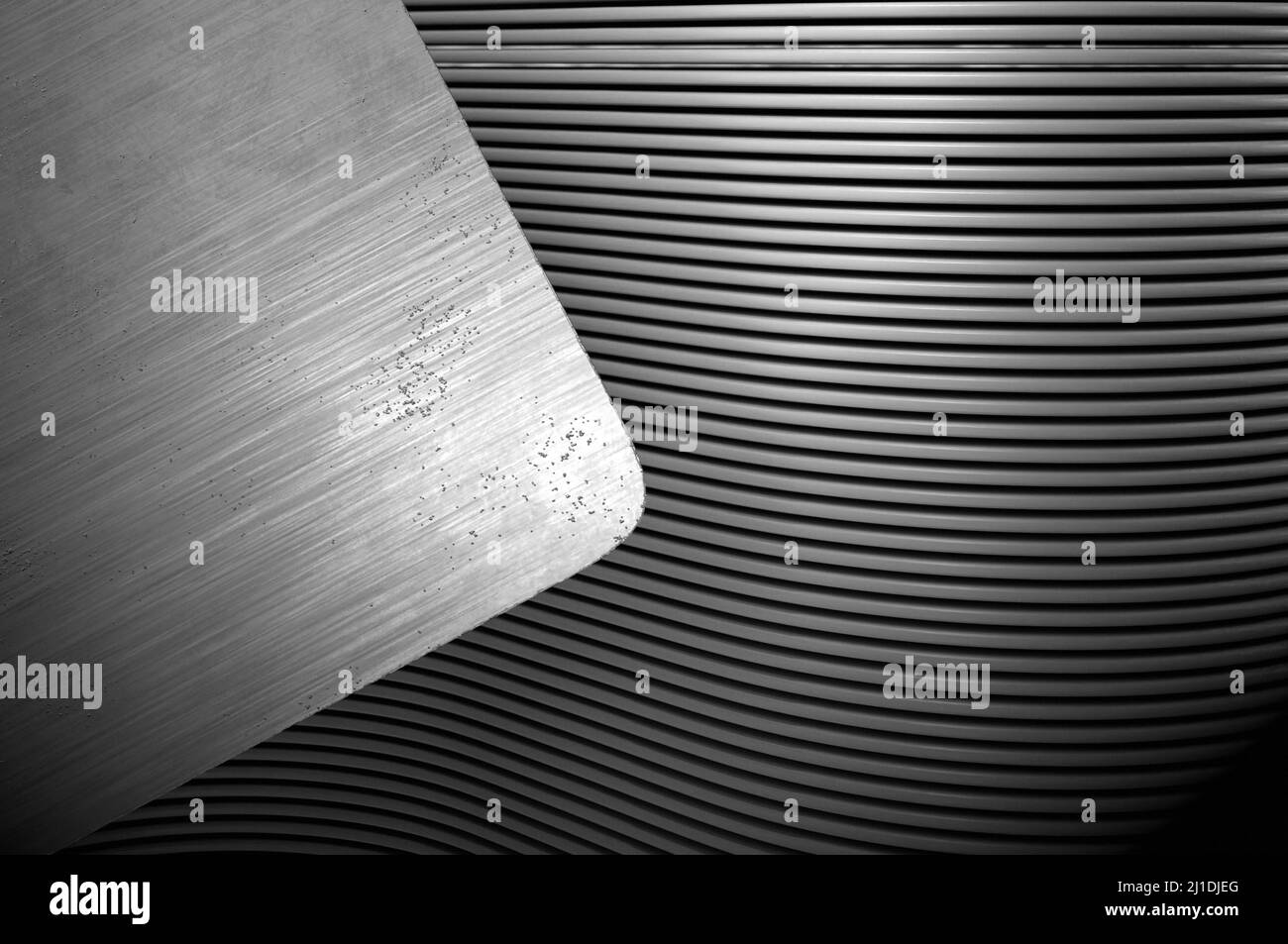 3d illustration. Abstract metal gray color , space design modern luxury ...