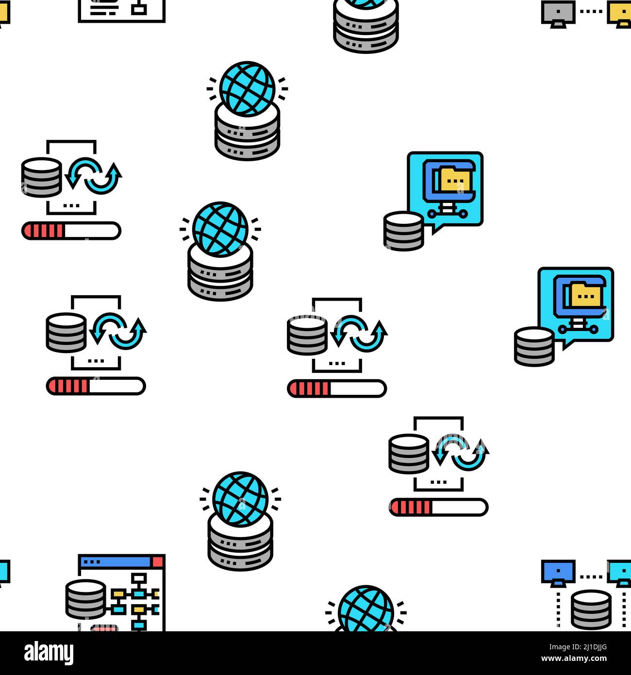 Digital Processing Vector Seamless Pattern Stock Vector Image & Art - Alamy