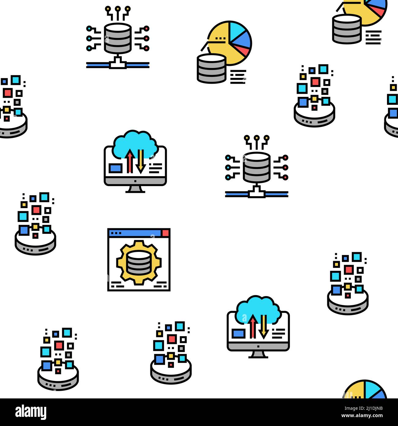 Digital Processing Vector Seamless Pattern Stock Vector Image & Art - Alamy