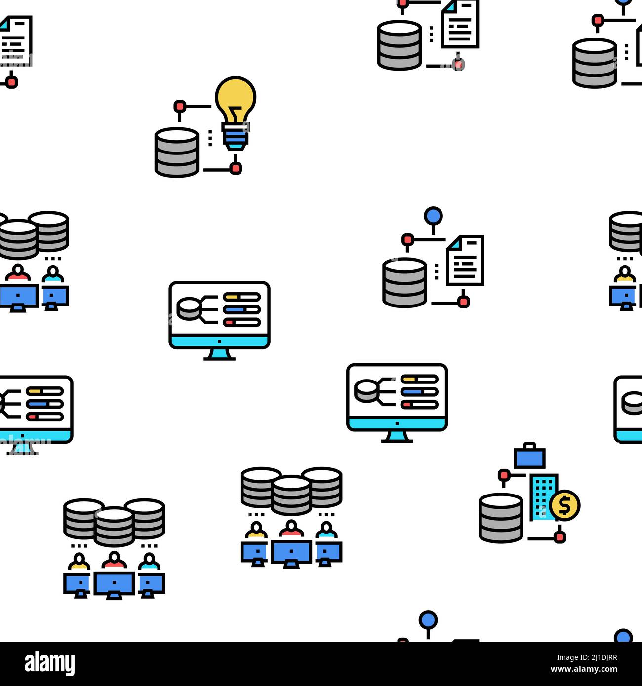 Digital Processing Vector Seamless Pattern Stock Vector Image & Art - Alamy