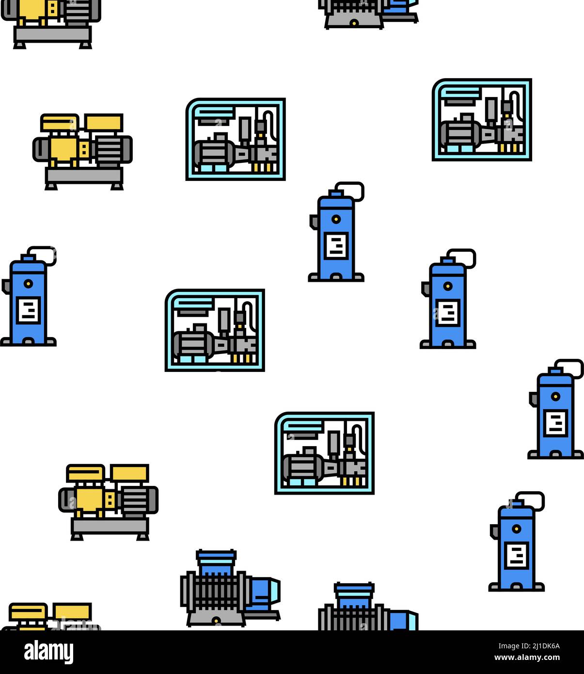Air Compressor Tool Vector Seamless Pattern Stock Vector Image & Art ...