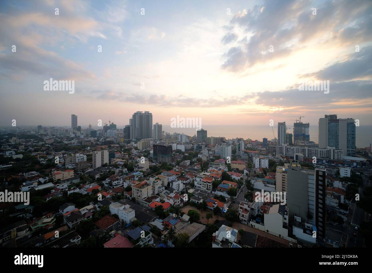Colombo late afternoon cityscape with views of Kollupitiya and ...