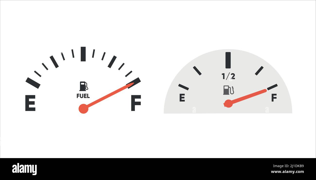 Fuel full gauge icon. Gasoline indicator. Fuel indicator. Vector Stock ...