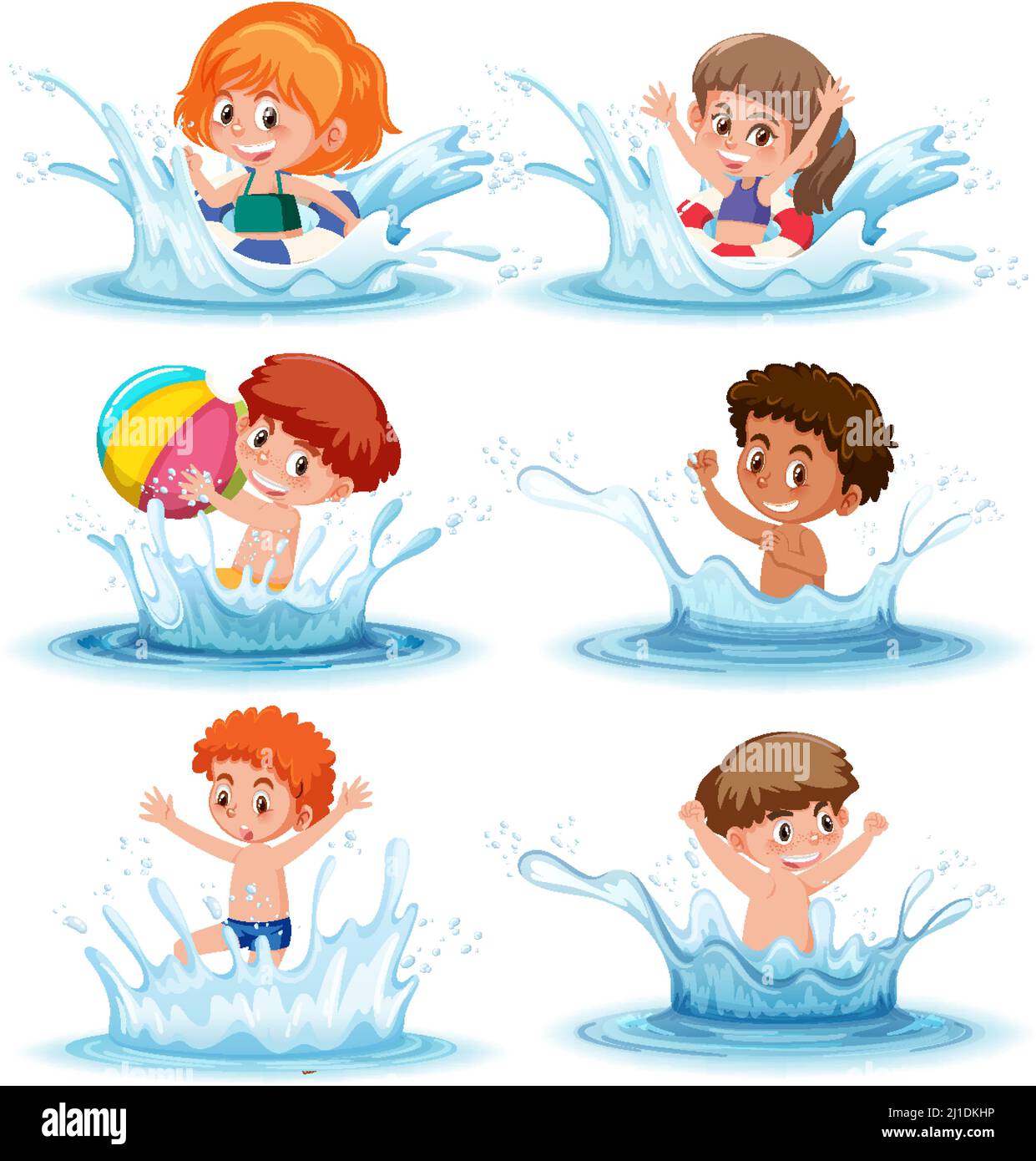Kids playing in water Cut Out Stock Images & Pictures - Alamy