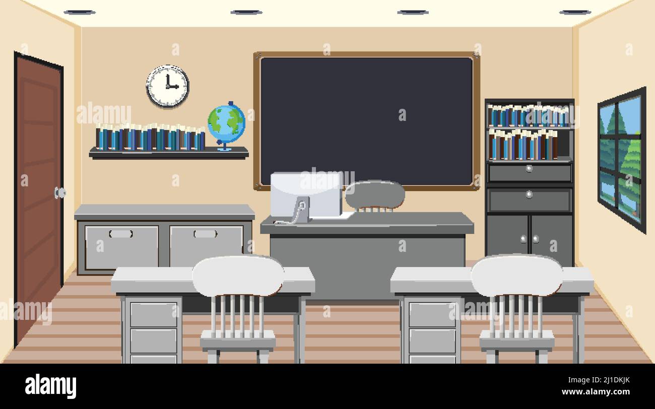 School classroom interior concept illustration Stock Vector Image & Art ...
