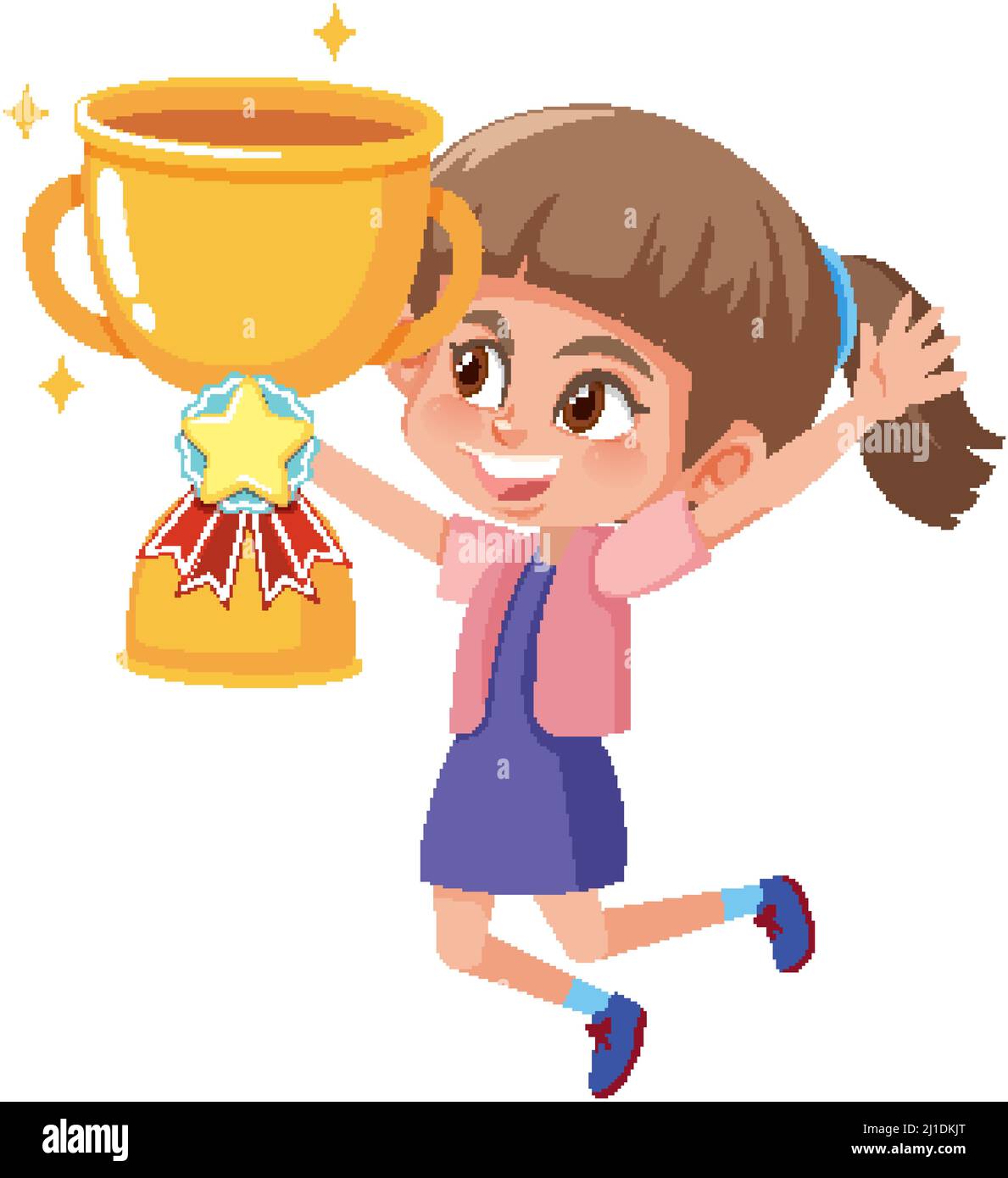 Action smiling holding trophy Stock Vector Images - Alamy