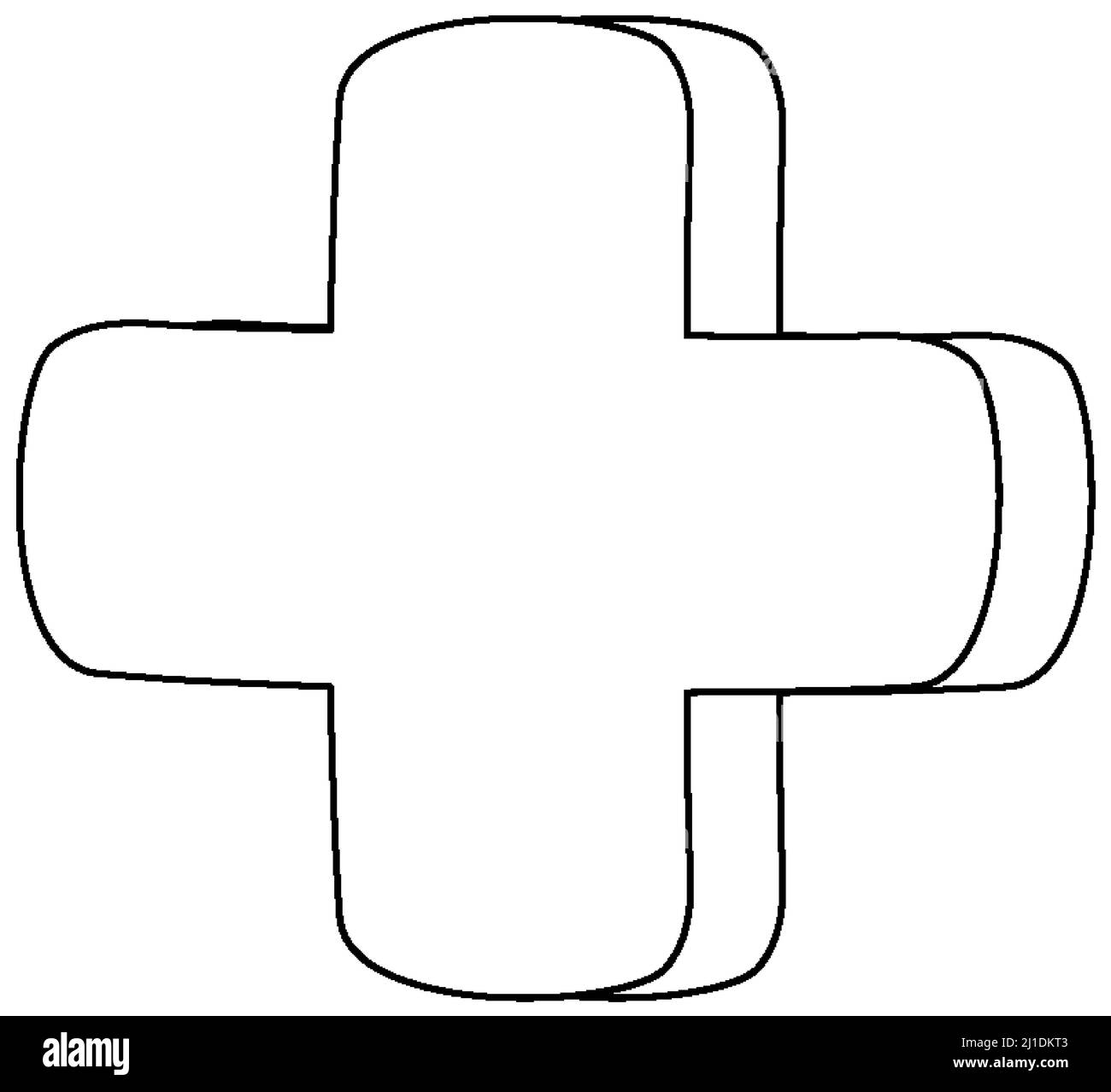 Plus sign black and white doodle character illustration Stock Vector ...