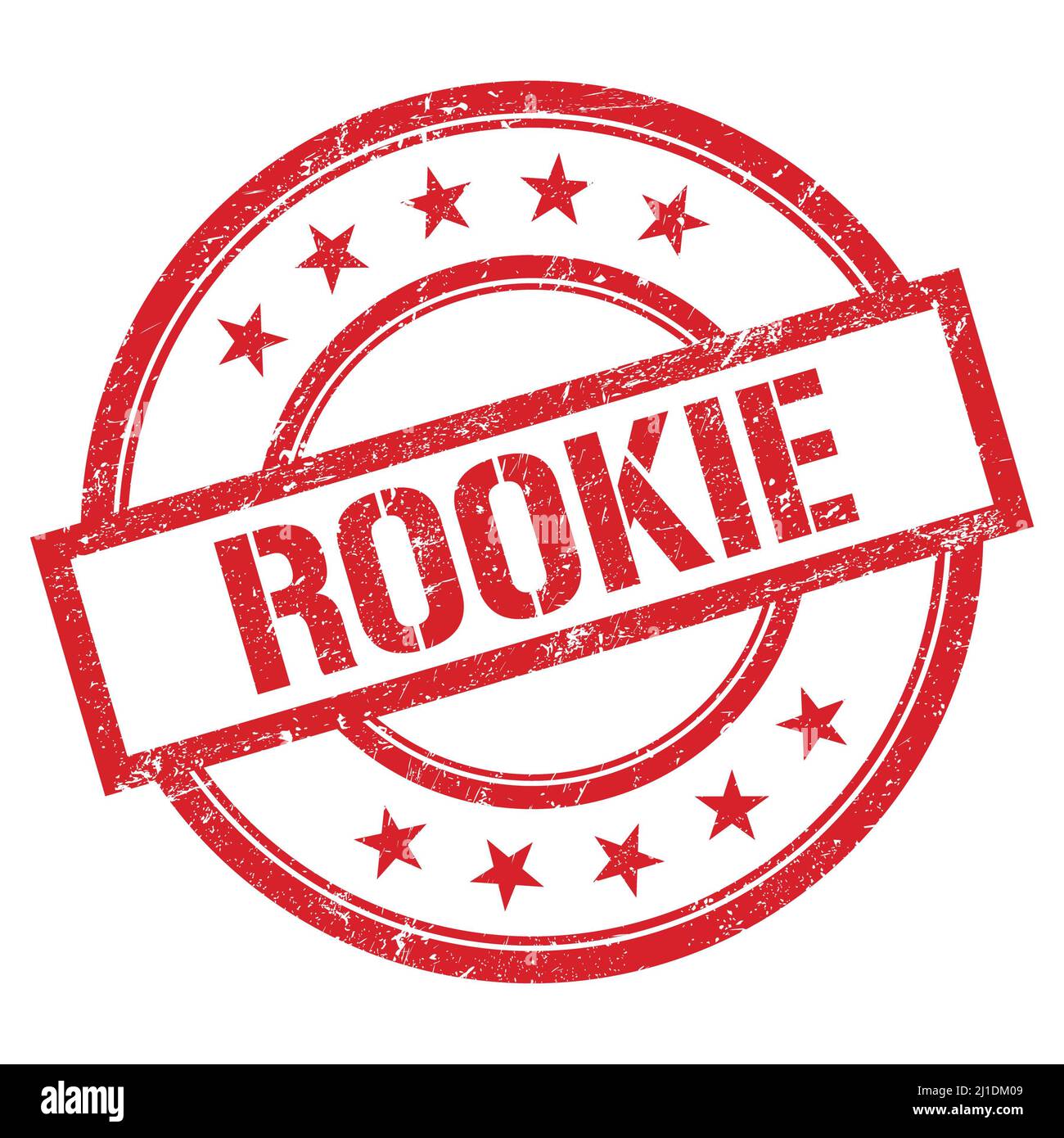 ROOKIE text written on red round vintage rubber stamp Stock Photo - Alamy