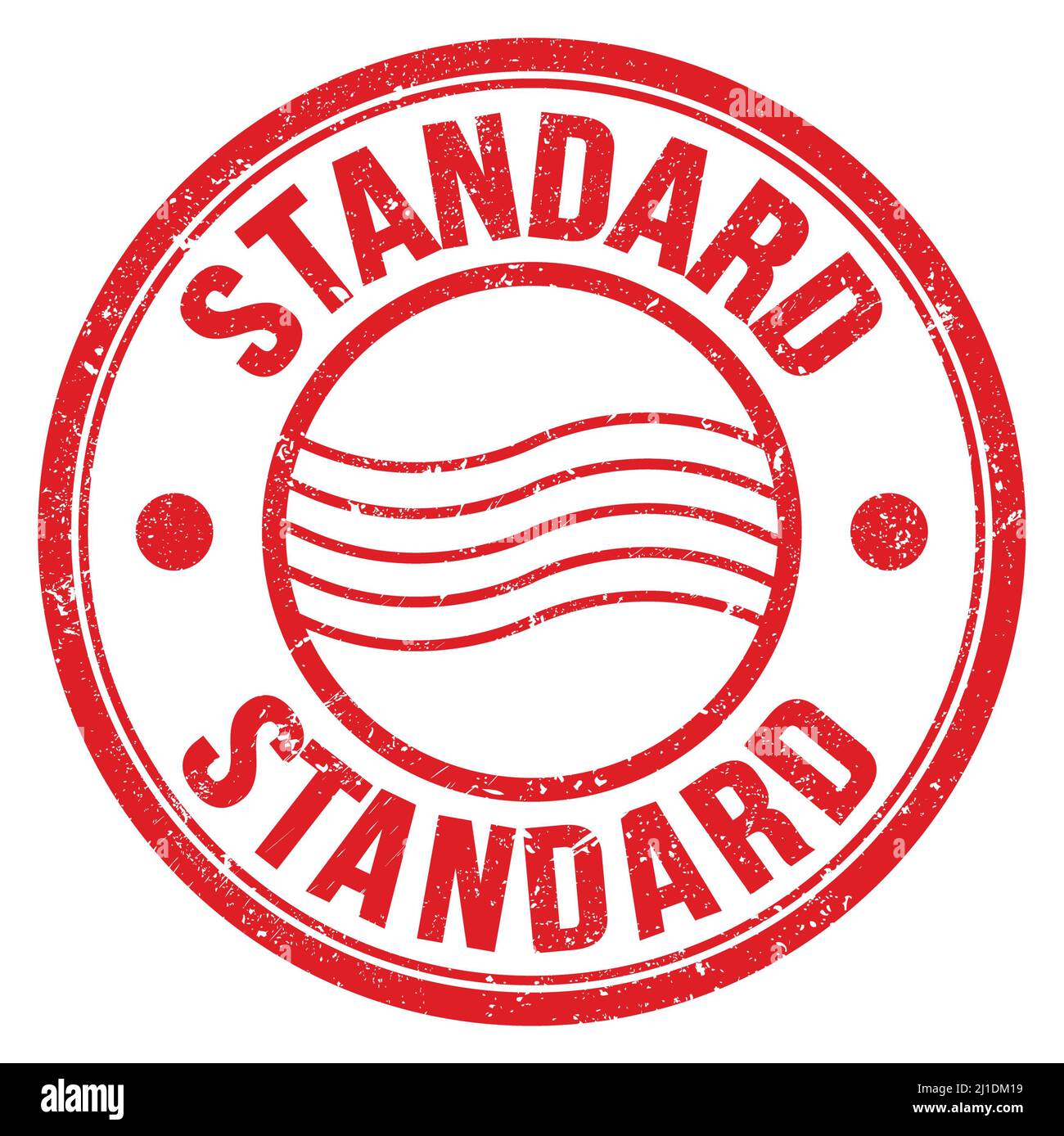 STANDARD word written on red round postal stamp sign Stock Photo - Alamy