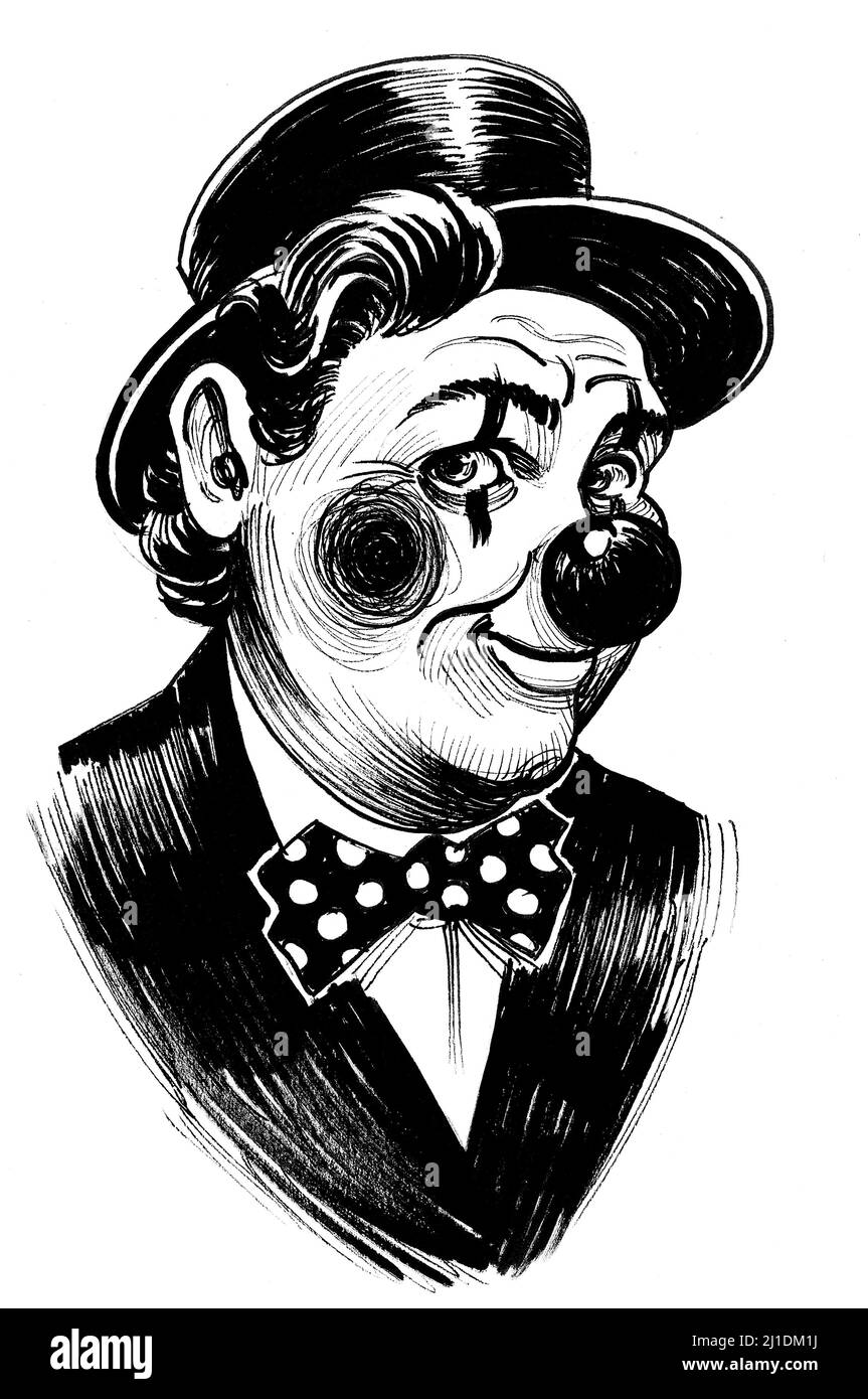 Cute black white clown Cut Out Stock Images & Pictures - Alamy