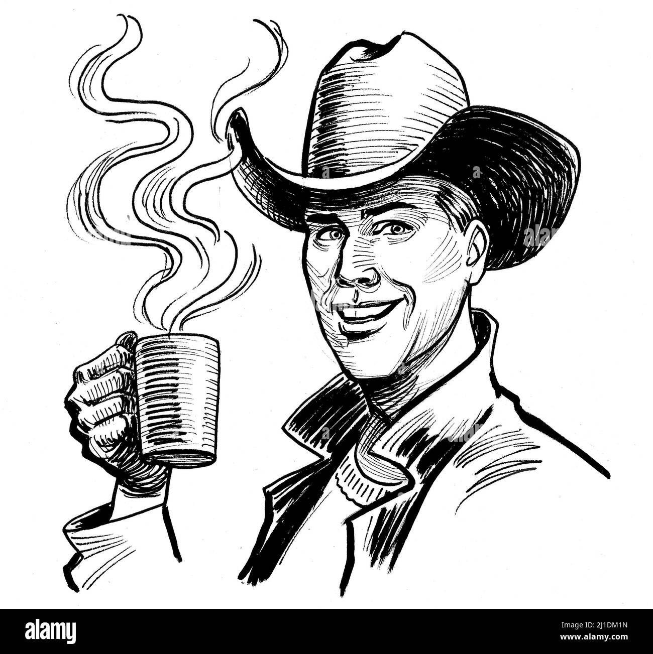Cowboy coffee art hi-res stock photography and images - Alamy