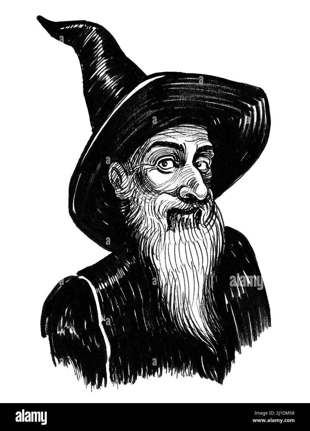 Wizard Clipart Black And White
