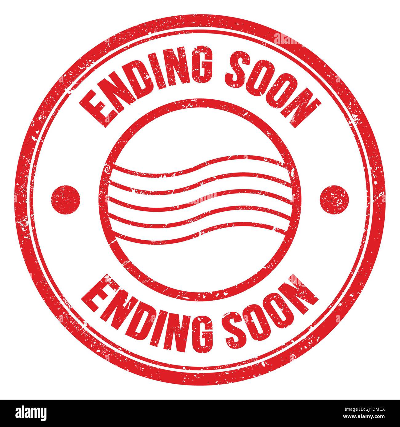 ENDING SOON word written on red round postal stamp sign Stock Photo - Alamy
