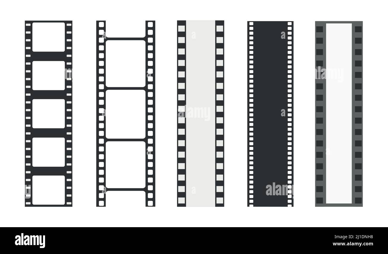 Cinema strip templates. Negative and strip, media filmstrip. Film roll ...