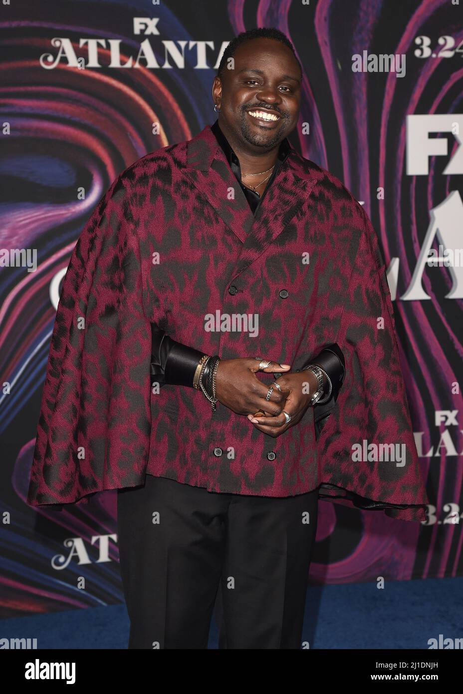 Los Angeles, USA. 24th Mar, 2022. Brian Tyree Henry walking on the red ...