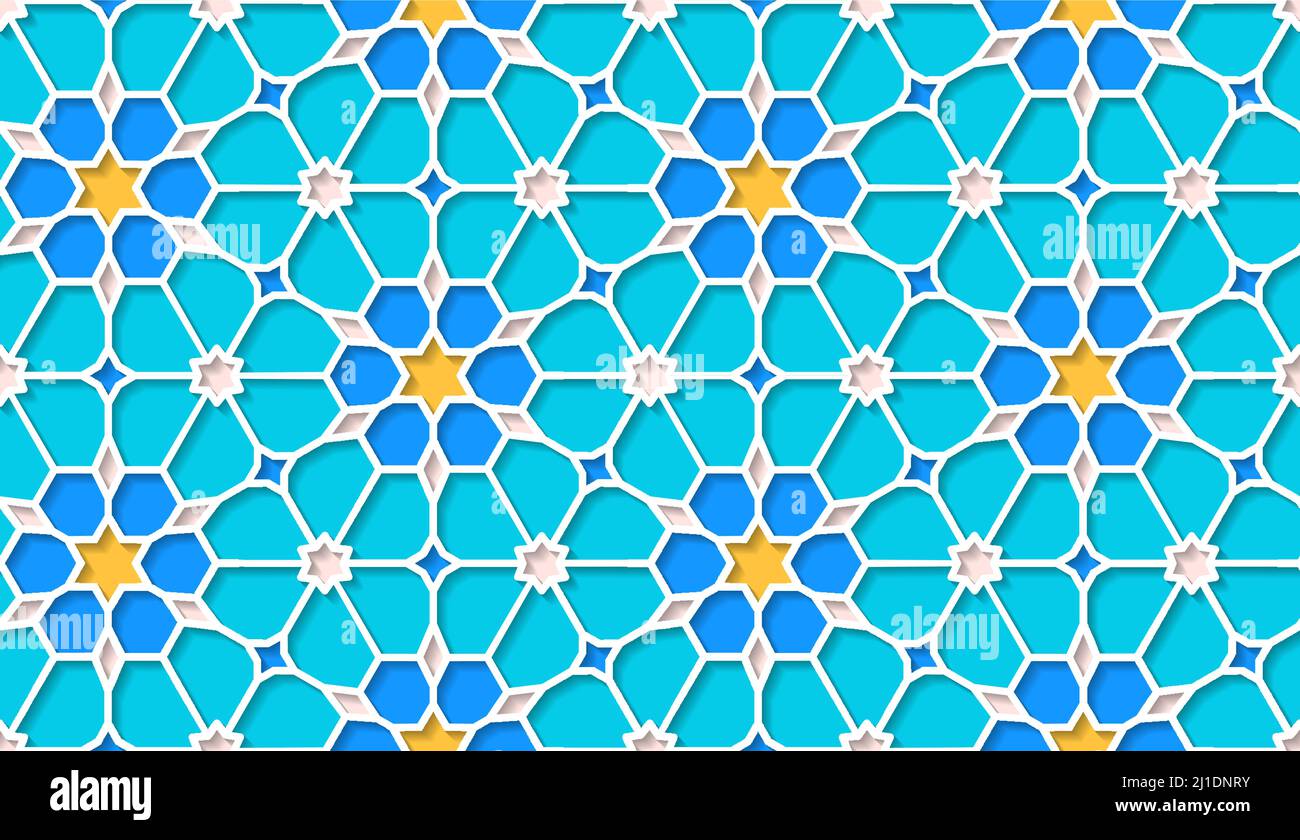 Arabic seamless girih pattern with classic islamic culture ornament ...
