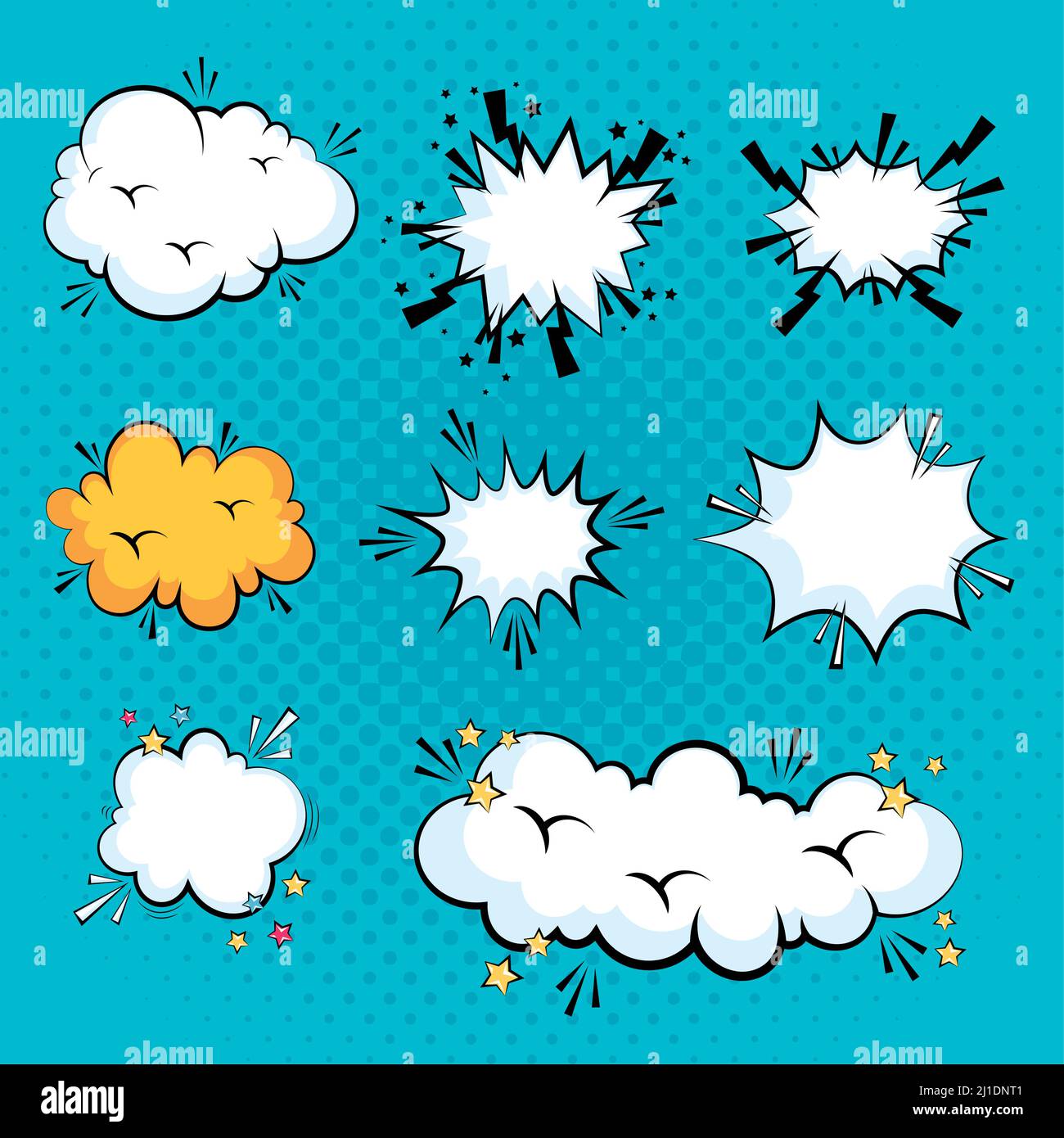 Number eight vector comic style hi-res stock photography and images - Alamy