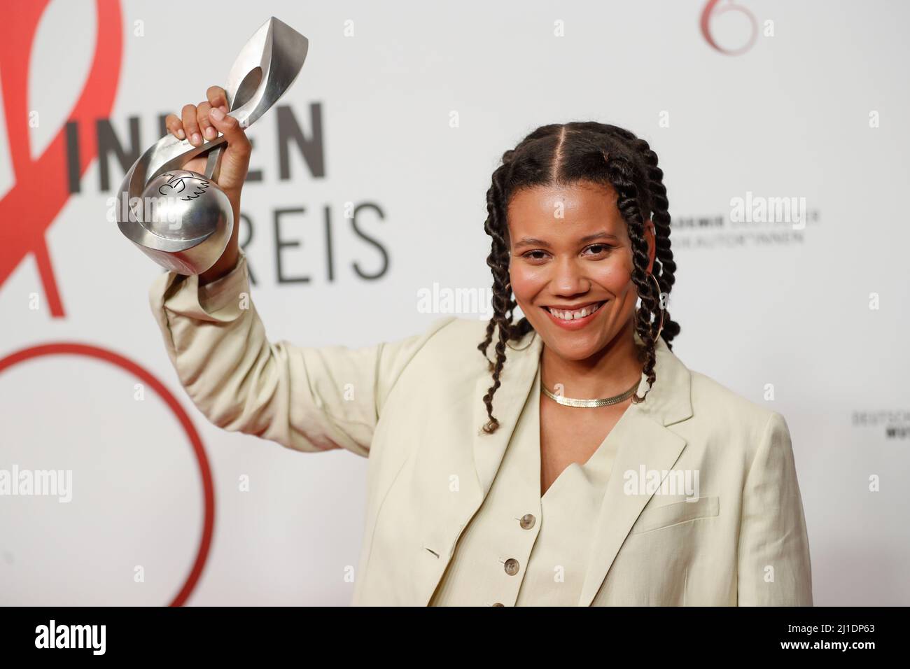 Berlin, Germany. 24th Mar, 2022. Singer-songwriter Ami Warning wins the ...