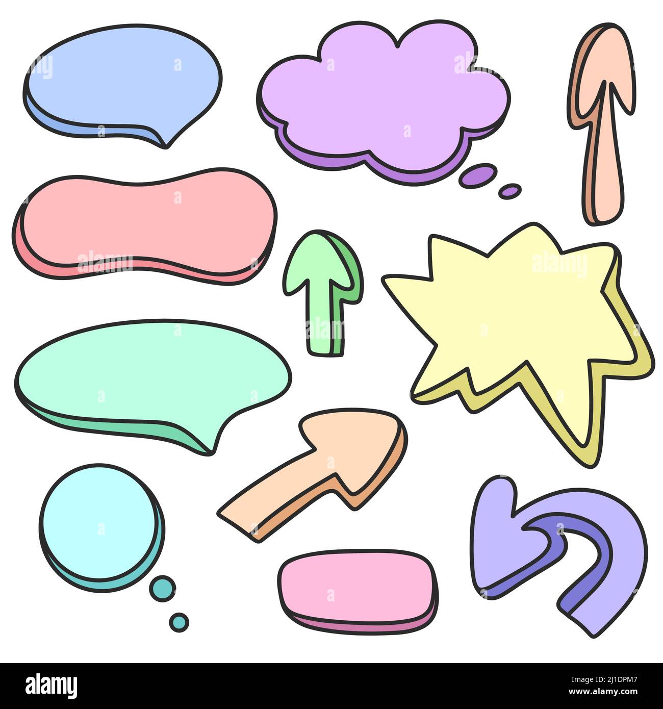 Colored elements for messages and design Stock Vector Image & Art - Alamy