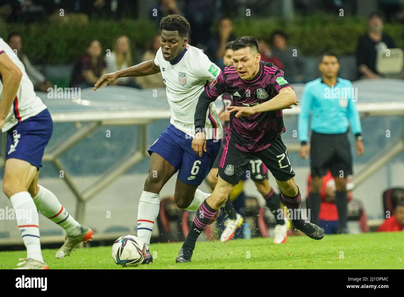 Mexico City, Mexico, March 24, 2022, USA Midfielder Yunus Musah and ...