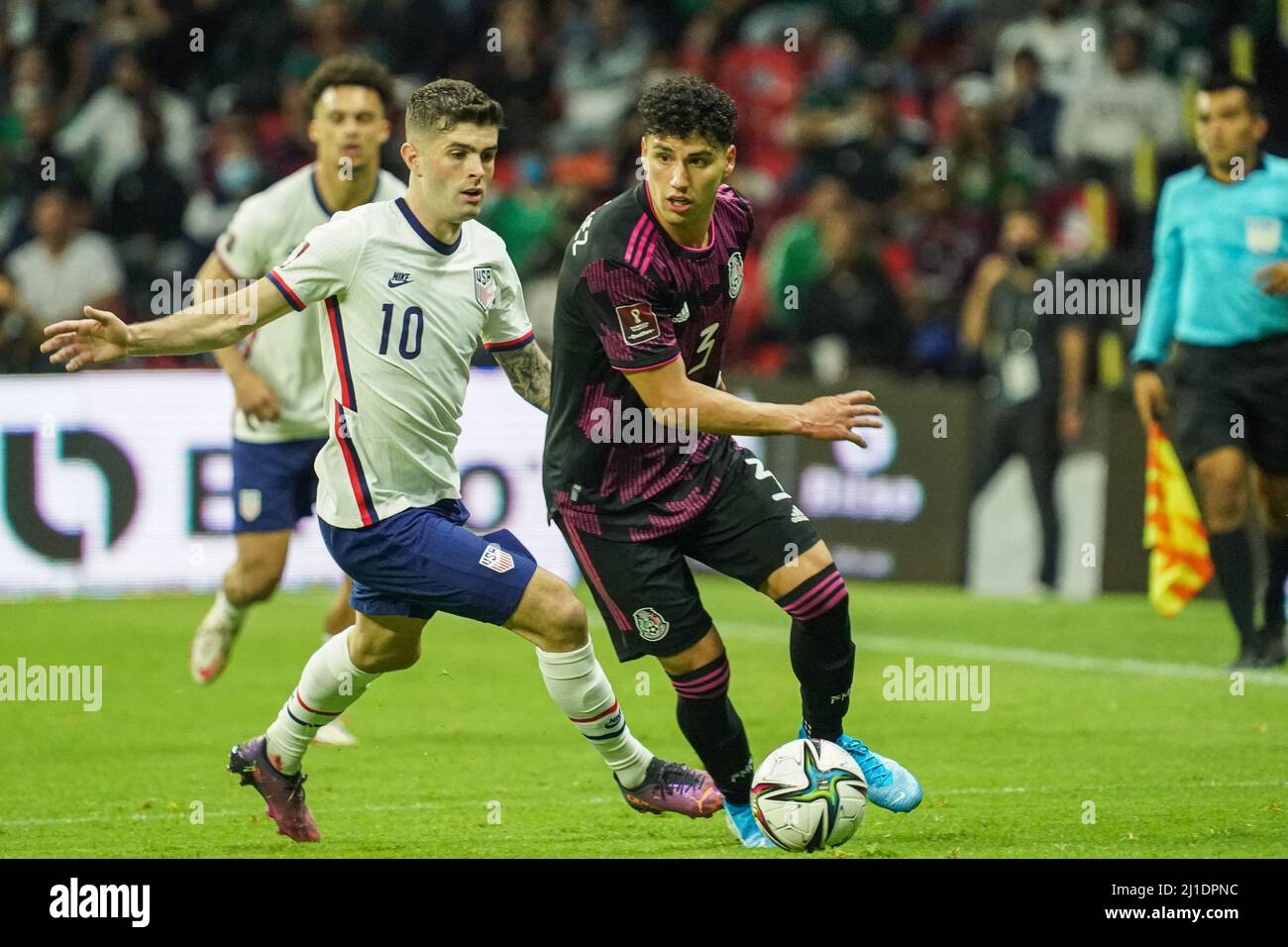 Mexico City, Mexico, March 24, 2022, Mexico defender Cesar Jasib Montes ...