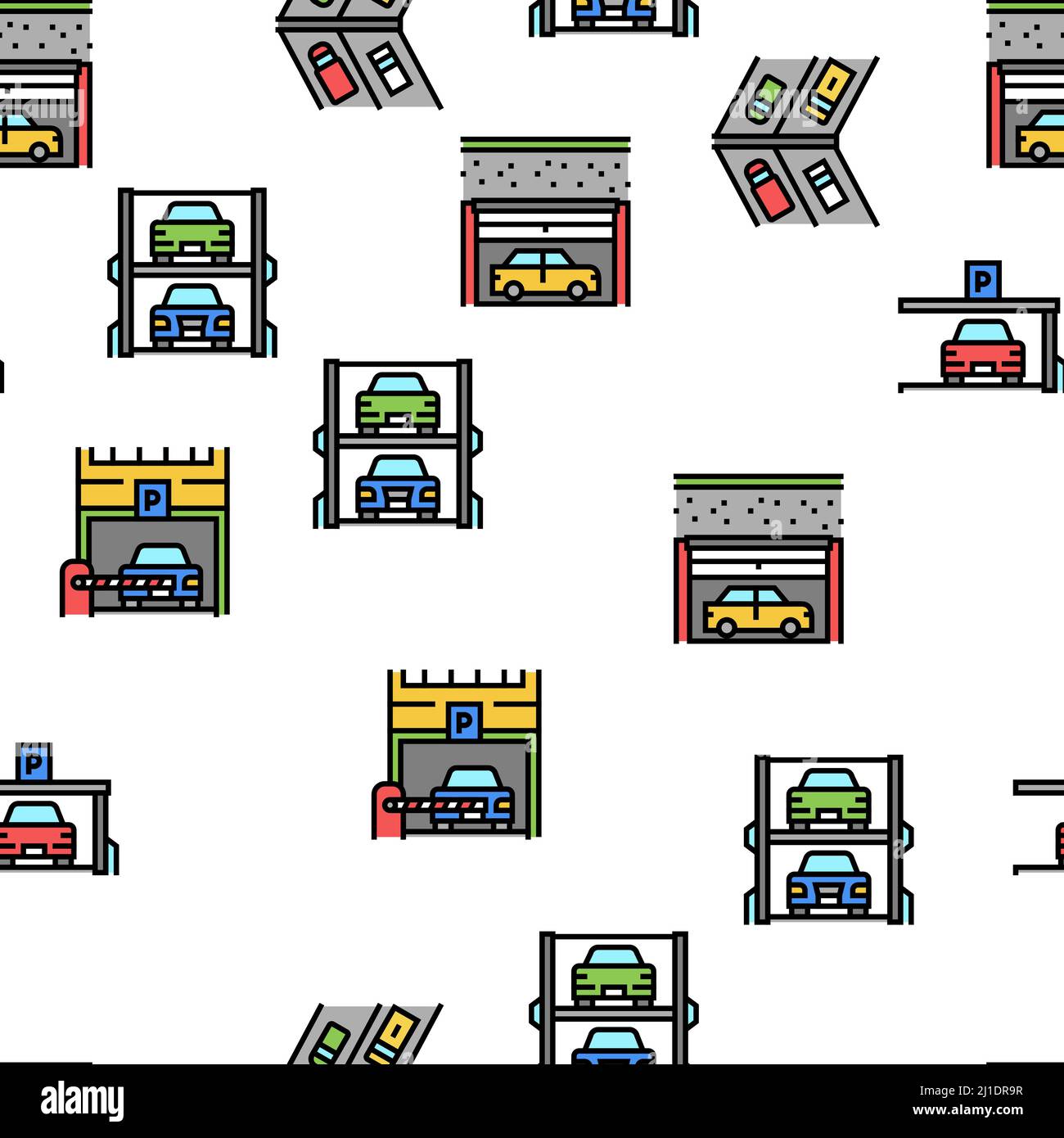 Underground Parking Vector Seamless Pattern Stock Vector Image & Art ...