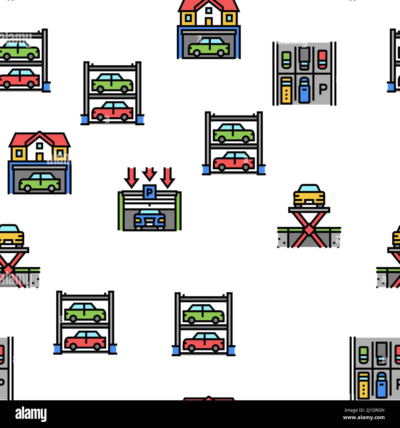 Underground Parking Vector Seamless Pattern Stock Vector Image & Art ...