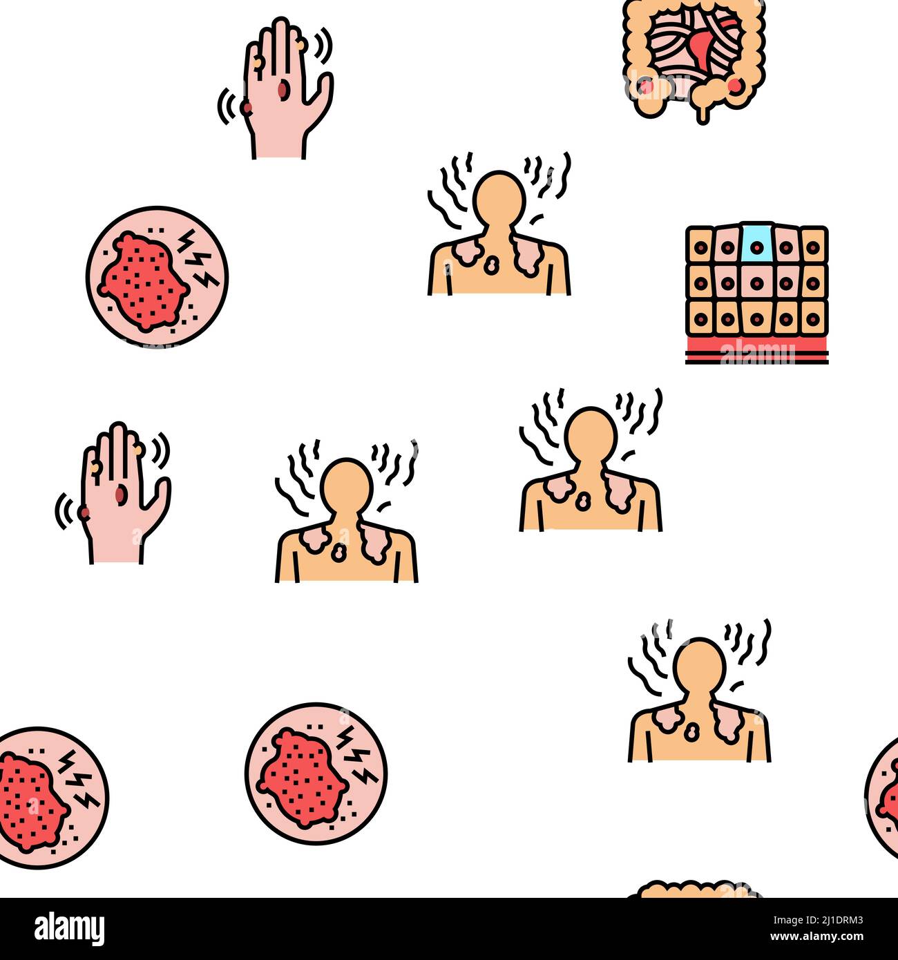 Disease Human Problem Vector Seamless Pattern Stock Vector Image & Art ...