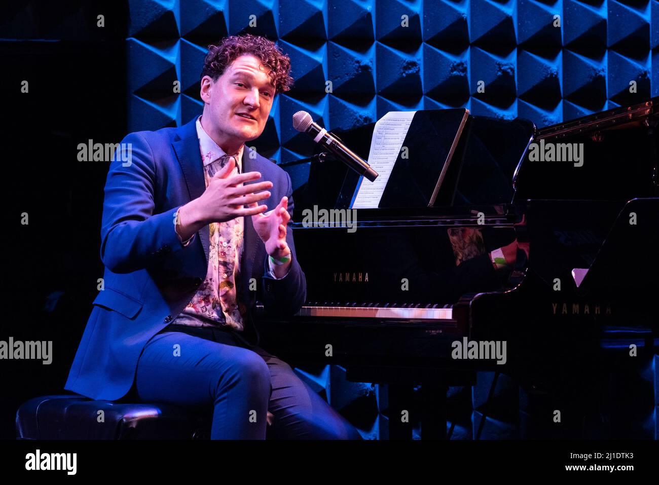 New York, USA. 24th Mar, 2022. Gabriel Ebert performs at the 2022 GMHC ...