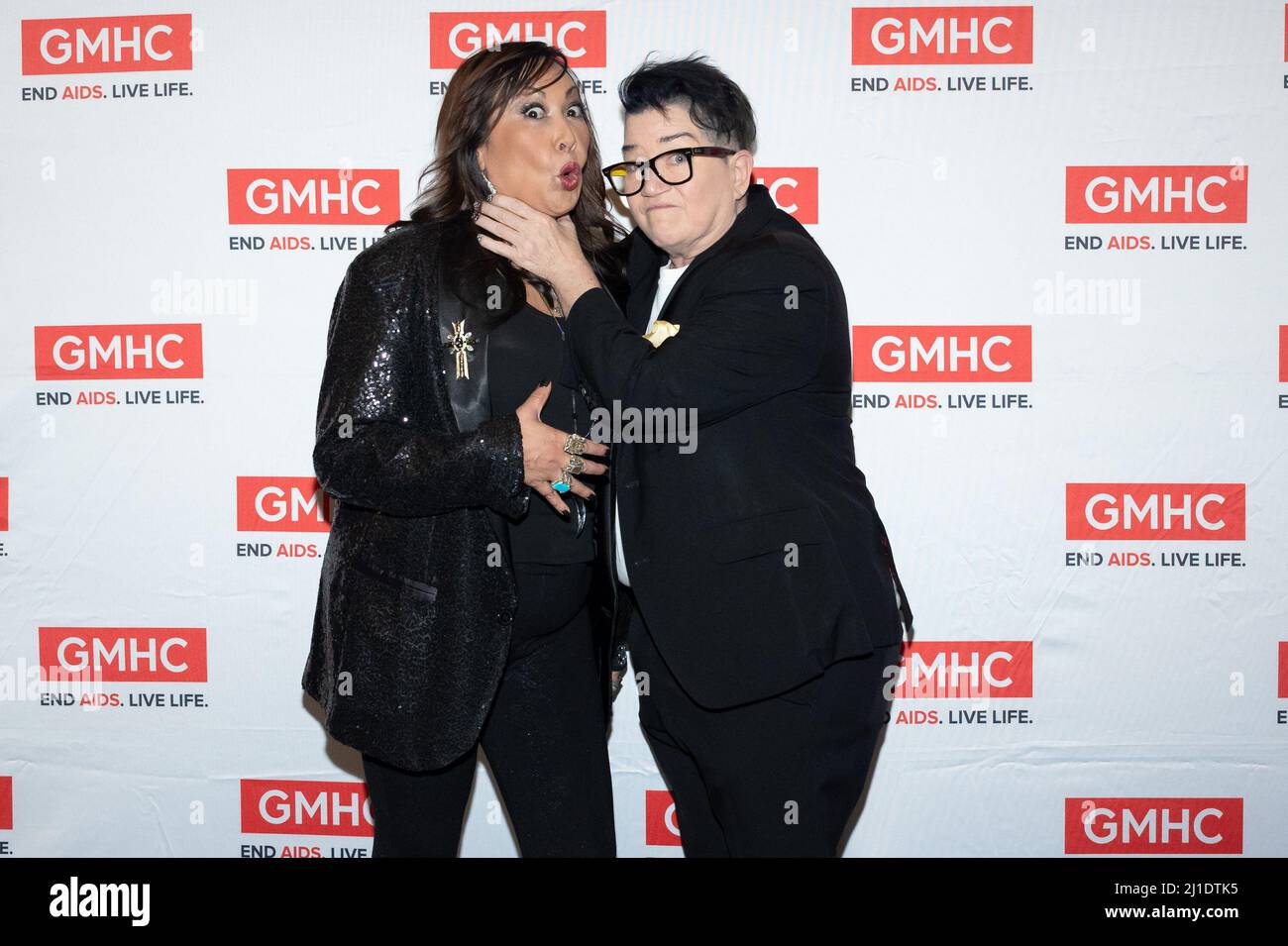New York, USA. 24th Mar, 2022. (L-R) Kate Rigg and Lea DeLaria attend ...